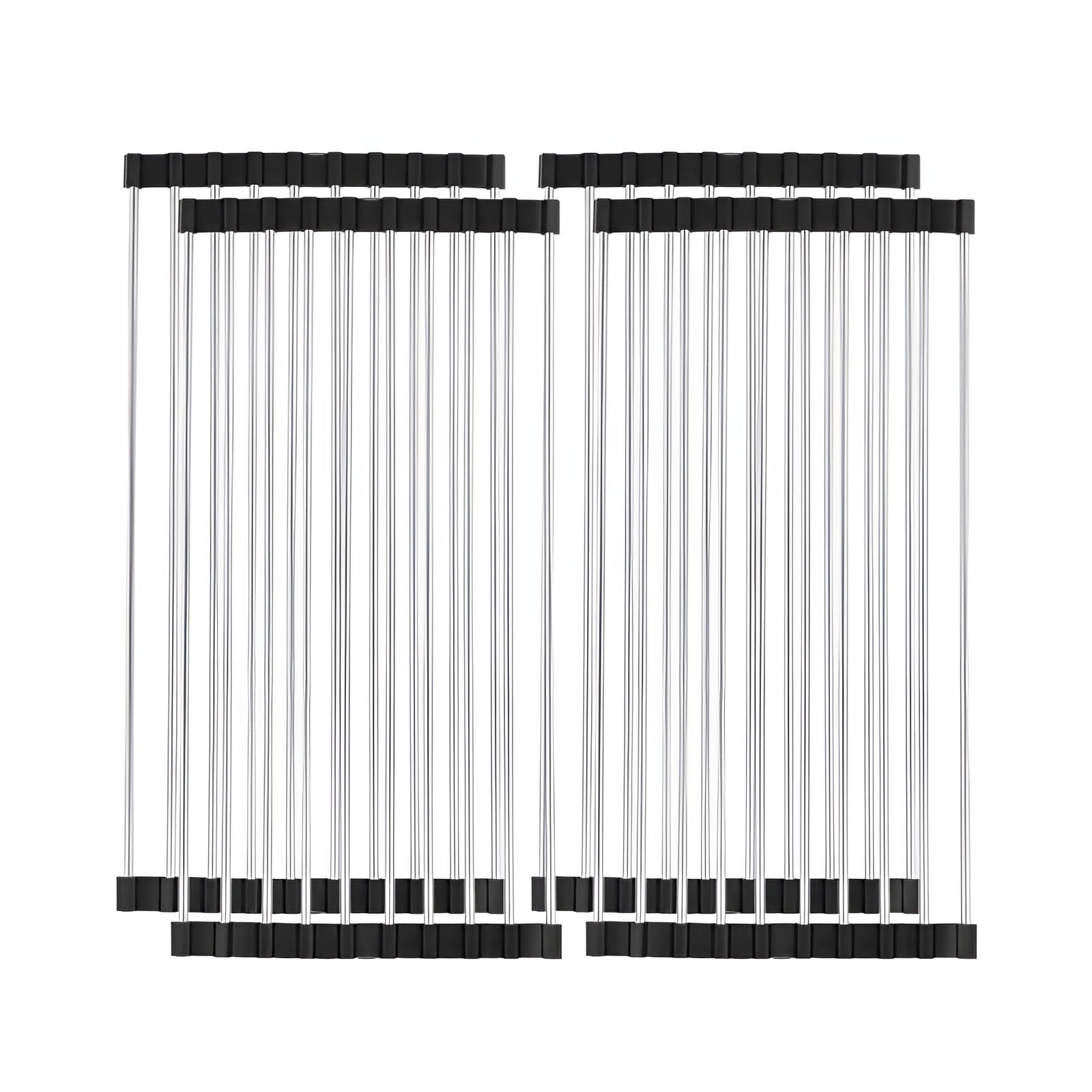 ACDANC 4Pcs Roll Up Dish Drying Rack,Powerful Drainage Over the Sink ...