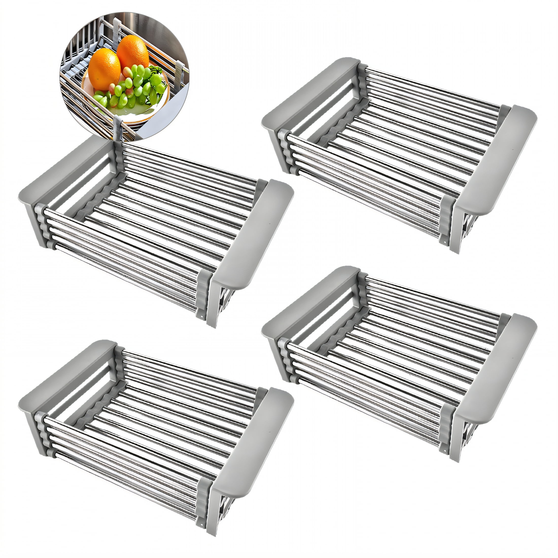 ACDANC 4Pcs Small Dish Drying Rack,1Layer Dish Drying Rack,Dishes ...