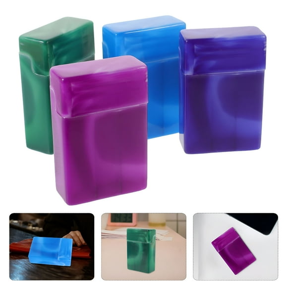 ACDANC 4Pcs Sturdy Plastic Cigarette Case Rectangular Design Portable ...