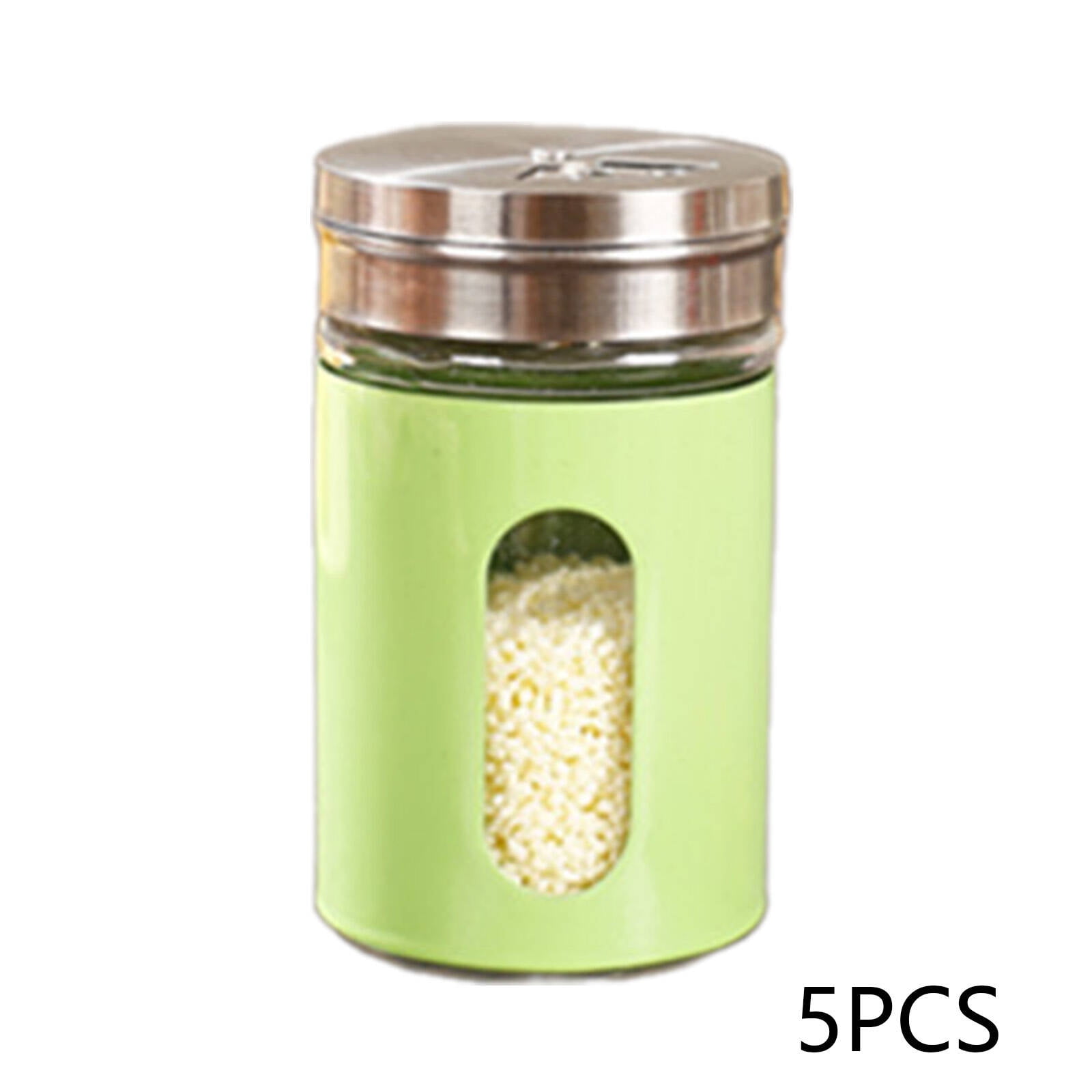 ACDANC 5 Pcs Salt and Pepper Shakers,304 Stainless Steel Lid and ...
