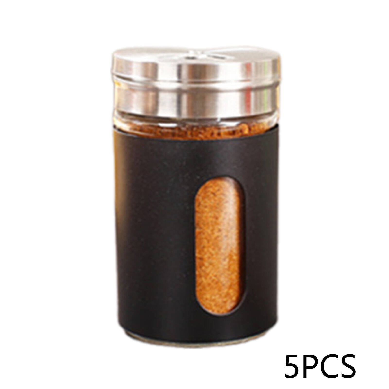 ACDANC 5 Pcs Salt and Pepper Shakers,304 Stainless Steel Lid and ...