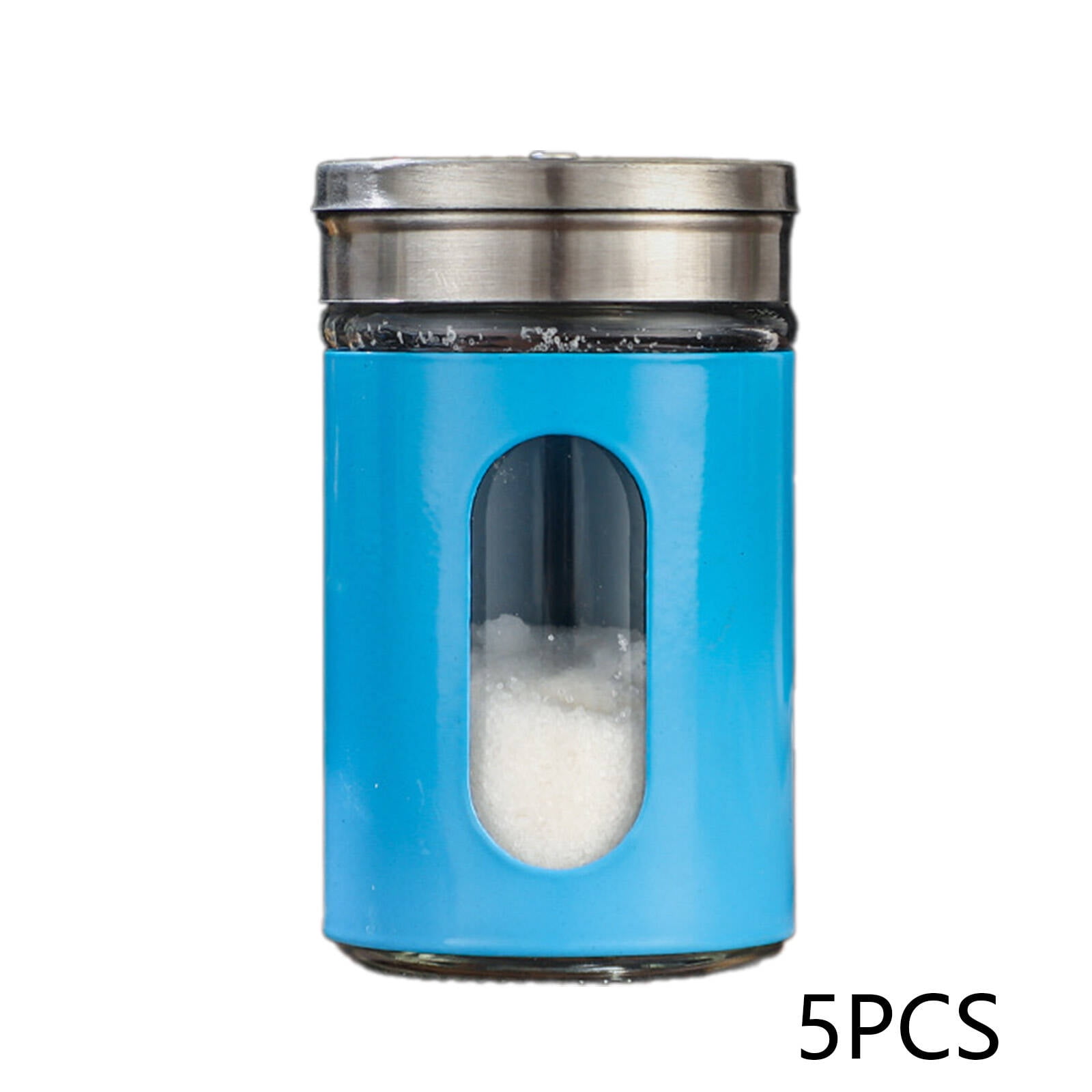 ACDANC 5 Pcs Salt and Pepper Shakers,304 Stainless Steel Lid and ...