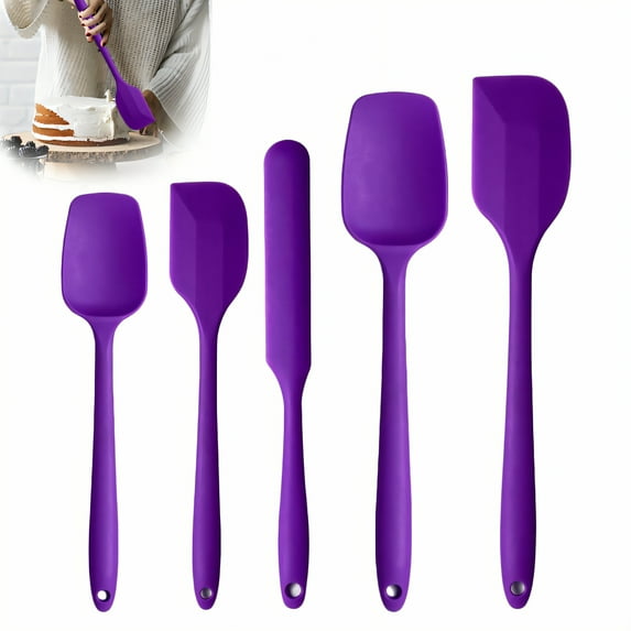 ACDANC 5 Pieces Silicone Spatula,Cake Batter Folding Kitchen Spatula ...