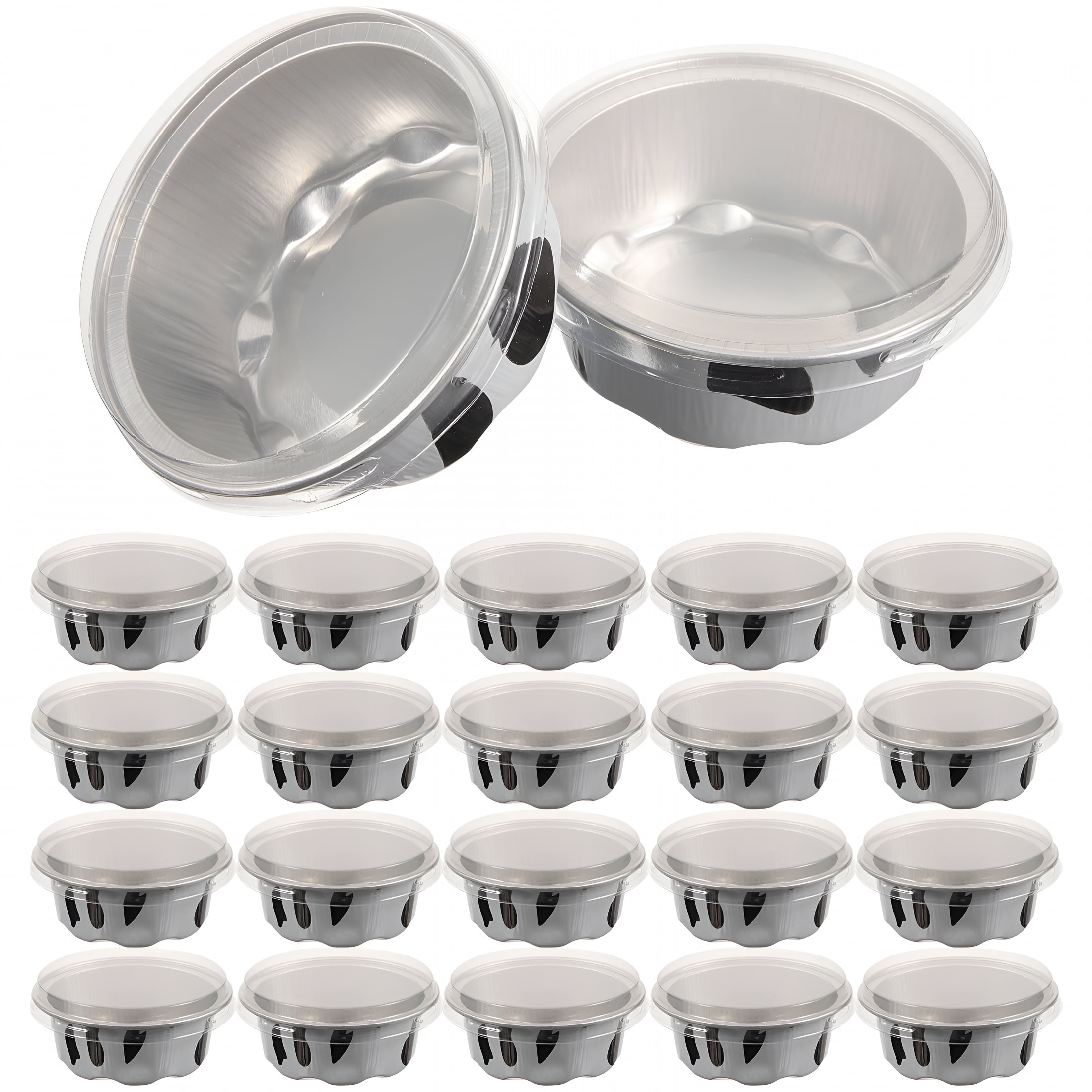 ACDANC 50Pcs Mini Cake Pans with Lids Aluminum Ramekin Aluminum Baking ...
