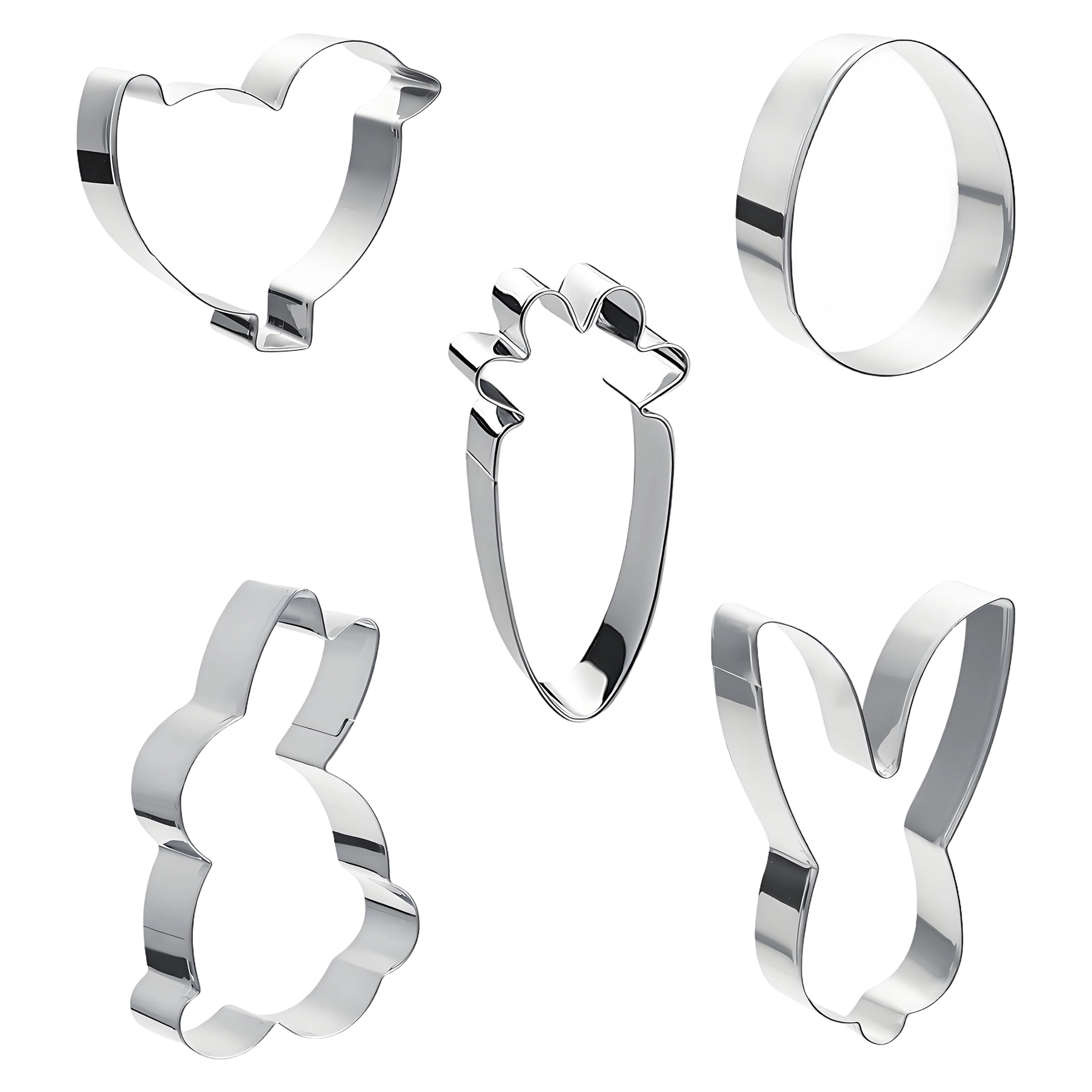 ACDANC 5Pcs Animal Cookie Cutters,Stainless Steel Easter Cookie Cutters ...