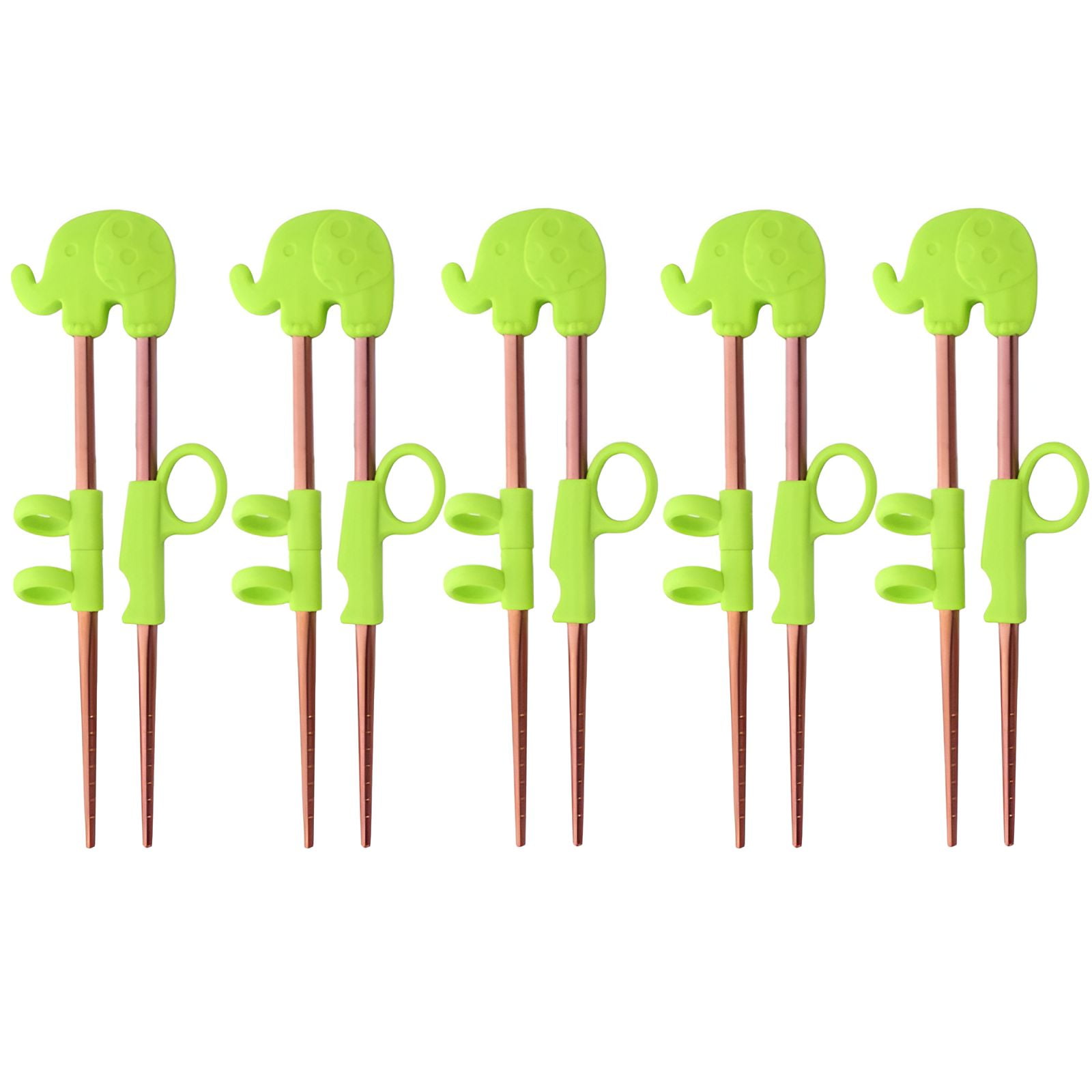 ACDANC 5Pairs Chopsticks for Kids,Chopstick Helper,304 Stainless Steel ...