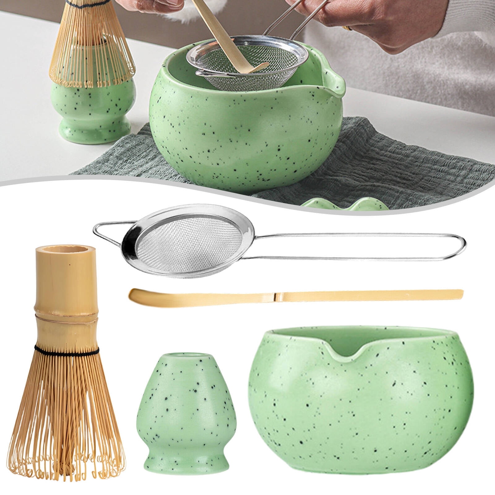 ACDANC 5Pcs Matcha Whisk Set,Tea Spoon Matcha Tea Set,Accurate Measure ...