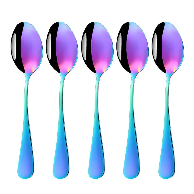 ACDANC 5Pcs Tea Spoons Fine Mirror Polishing Small Spoons Smooth Handle ...