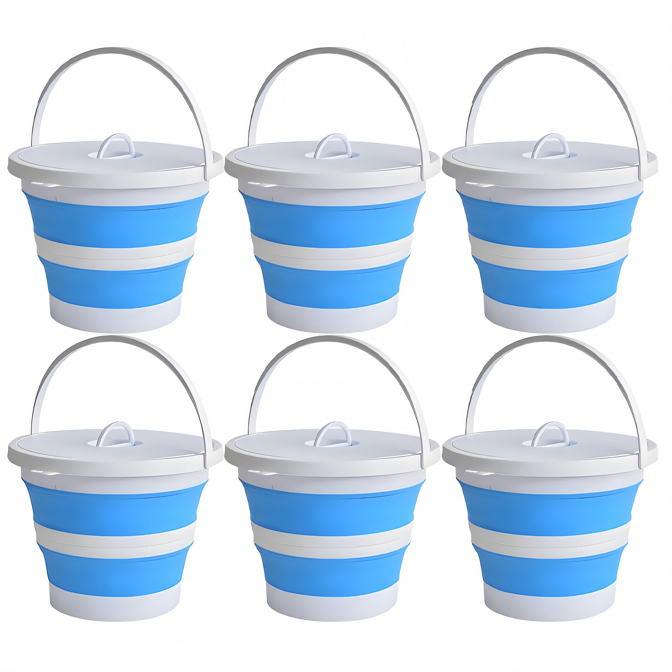 ACDANC 6Pcs Collapsible Bucket,Comprehensive Function Mop Bucket,Stable ...