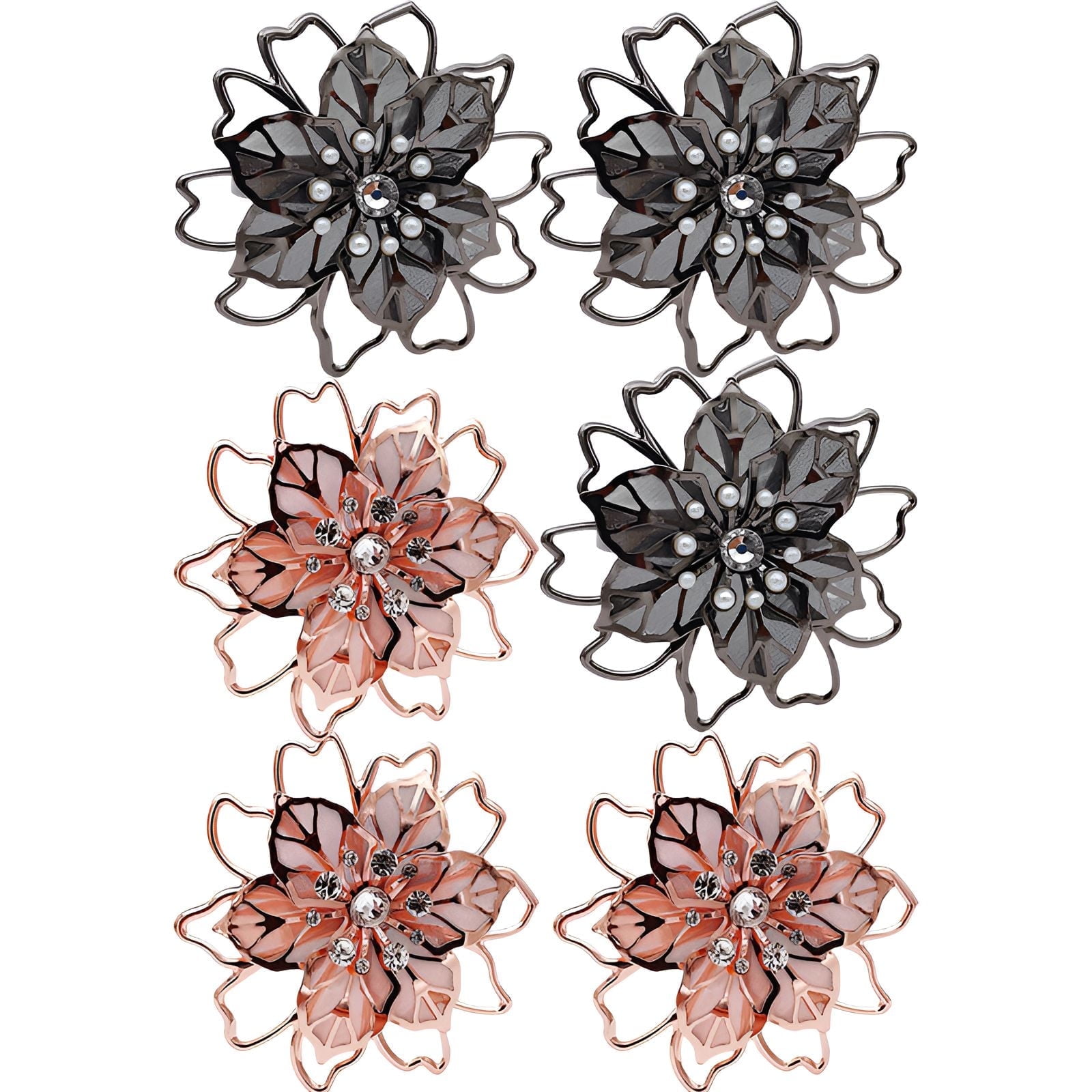 ACDANC 6Pcs Napkin Rings,Romantic Atmosphere Serviette Rings,Hotels ...