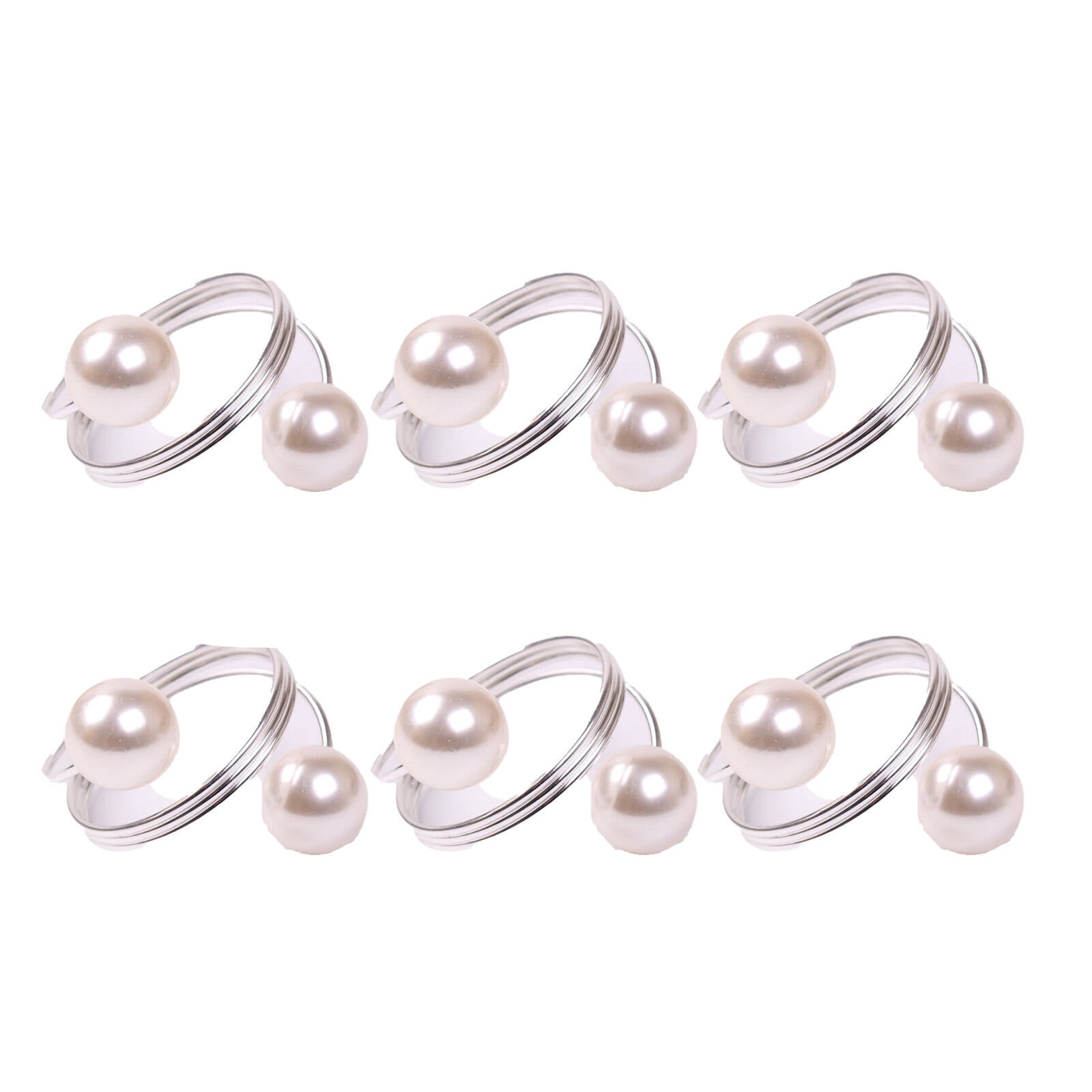 ACDANC 6Pcs Pearl Napkin Rings,Elegant Napkin Rings for Towels for ...