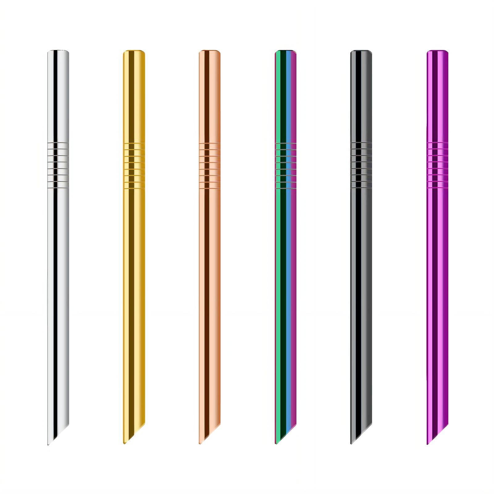 ACDANC 6Pcs Reusable Straws No Heavy Metal Leaching Metal Straws ...