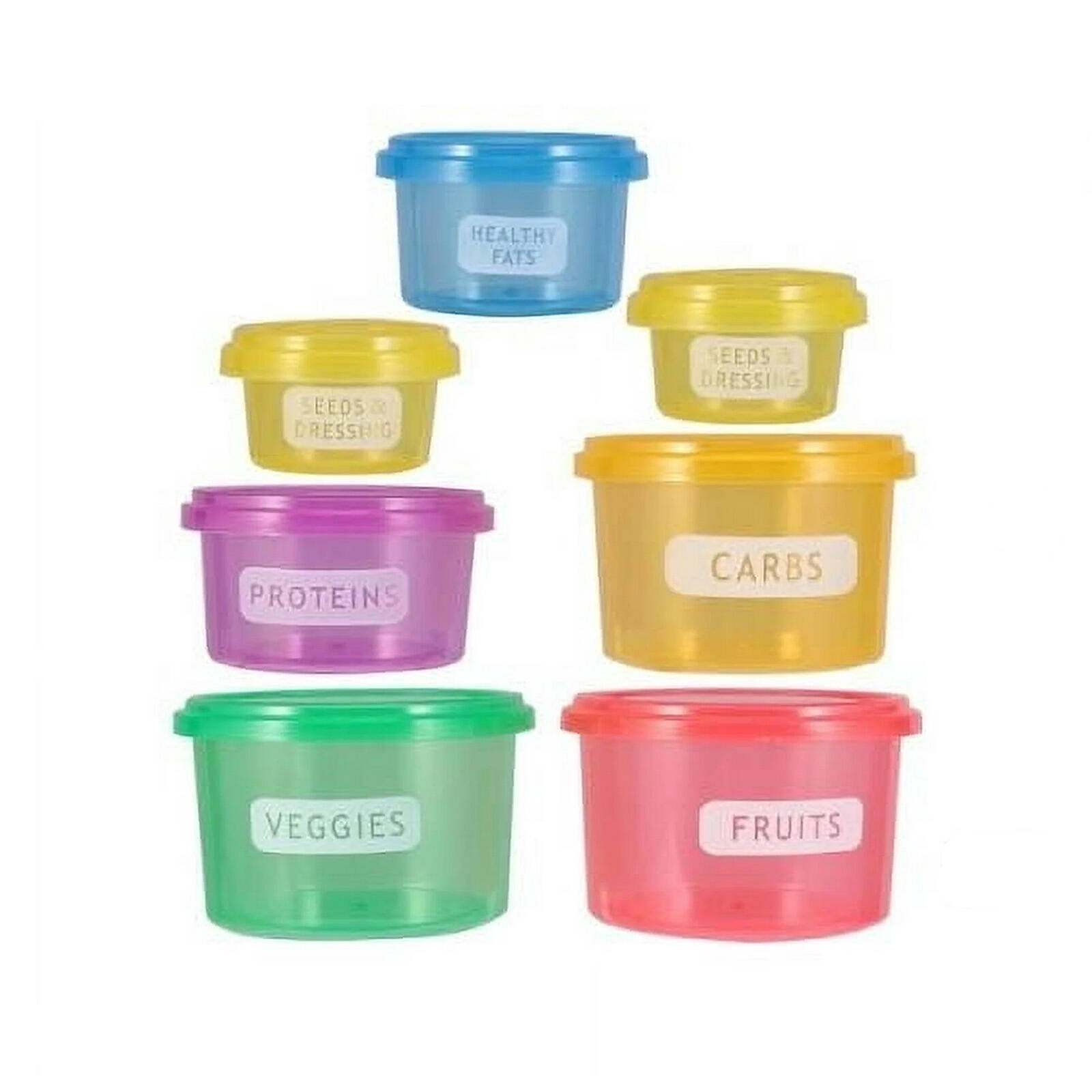 ACDANC 7Pcs Food Storage Container Set,Mini Portable Portion Control ...