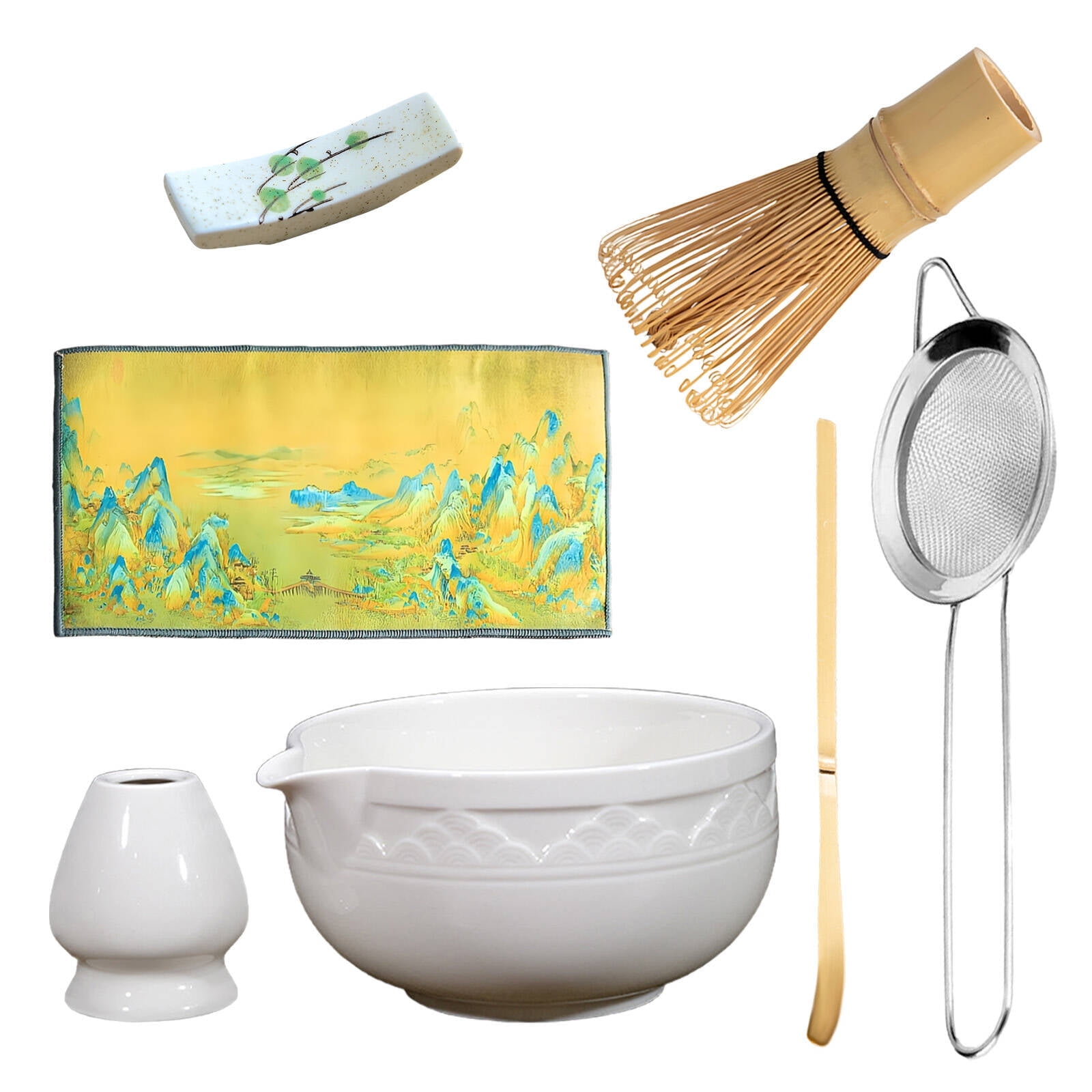 ACDANC 7Pcs Matcha Whisk Set,Whisk Stand Matcha Set,Practical Storage ...