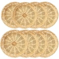 ACDANC 8 Pack Bamboo Paper Plate Holders, 10 Inches Reusable Wicker ...