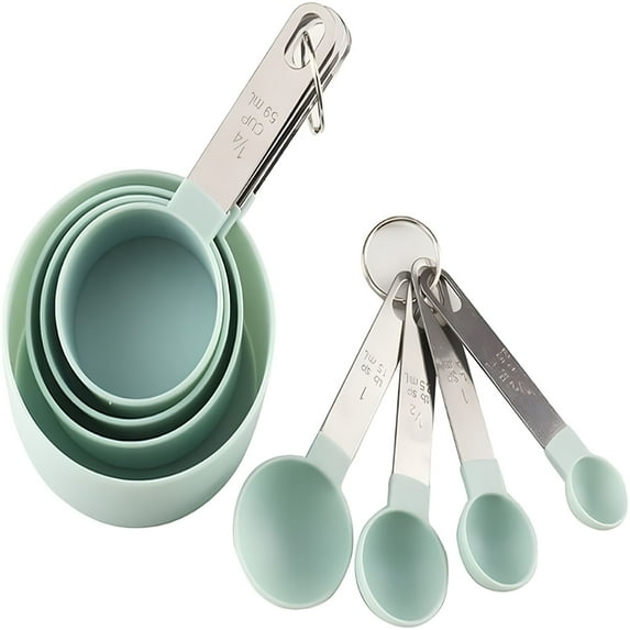 ACDANC 2026 New 8-Piece Measuring Spoon and Cup Set,Green,Baking Tools ...