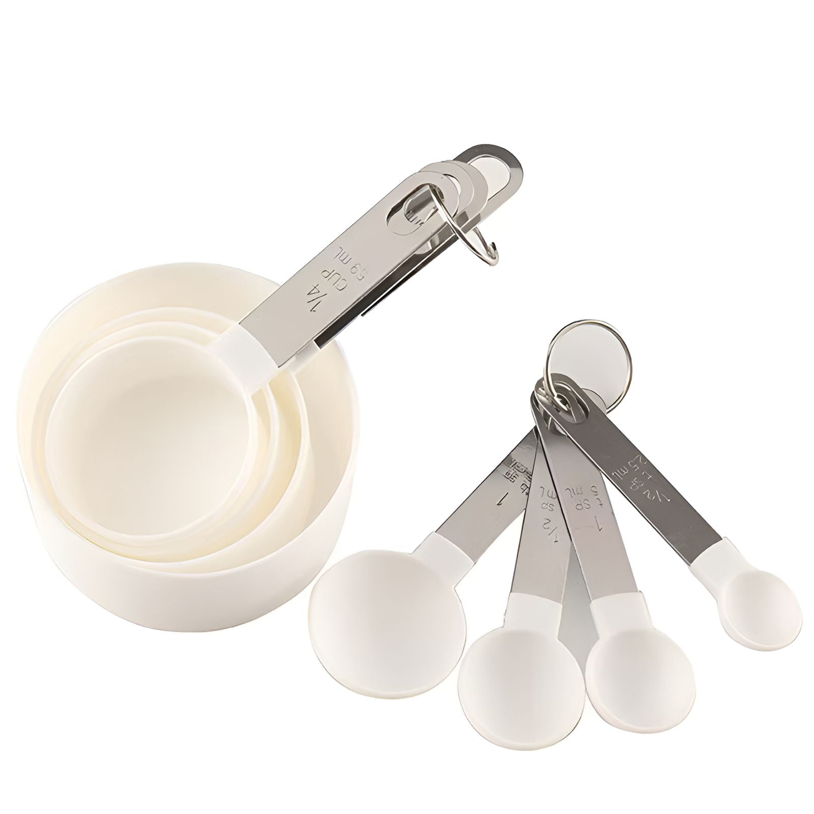 ACDANC 8Pcs Measuring Cups and Spoons Set,2.5-236Ml Plastic Measuring ...