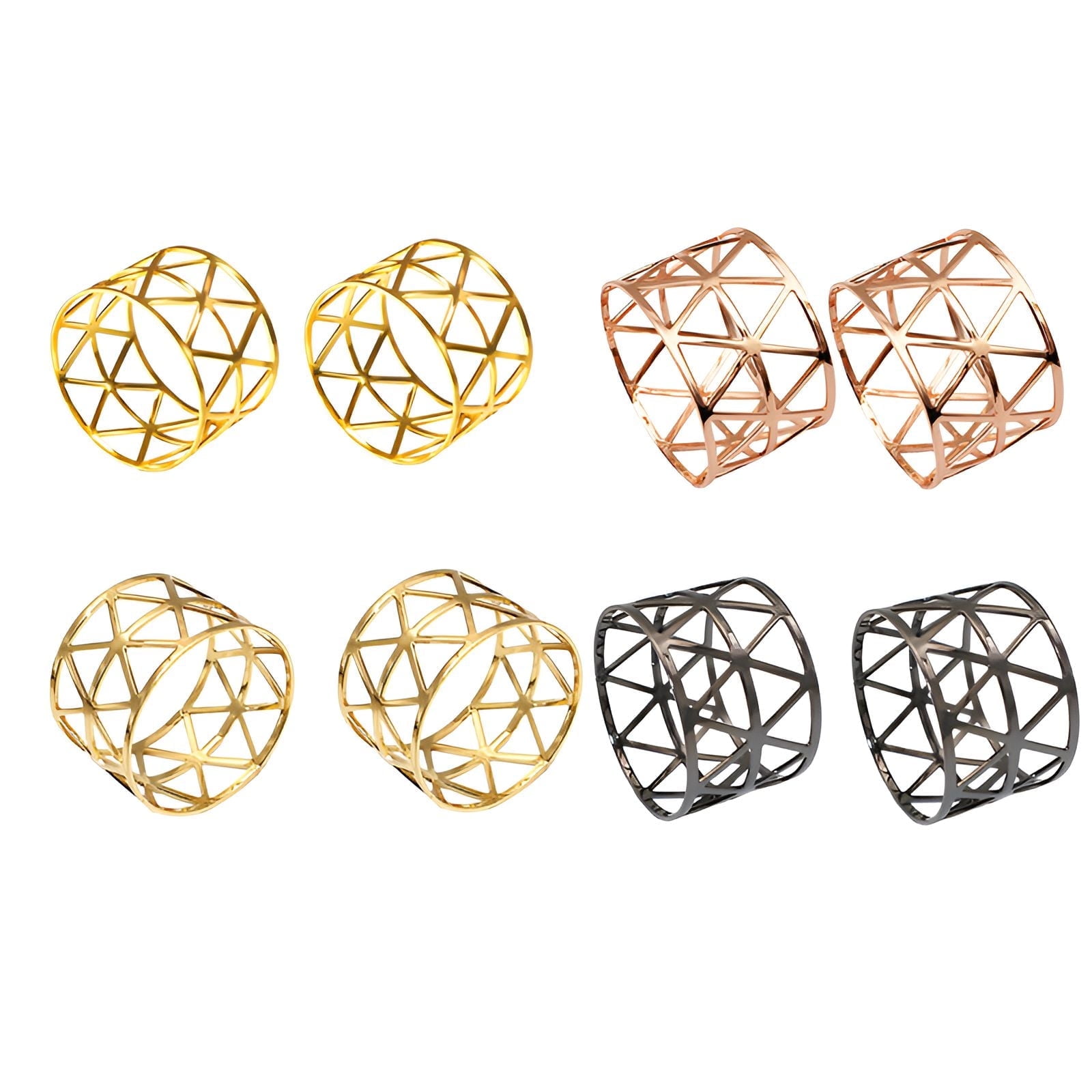 ACDANC 8Pcs Napkin Rings,Refined Highlight Serviette Rings,Metal ...