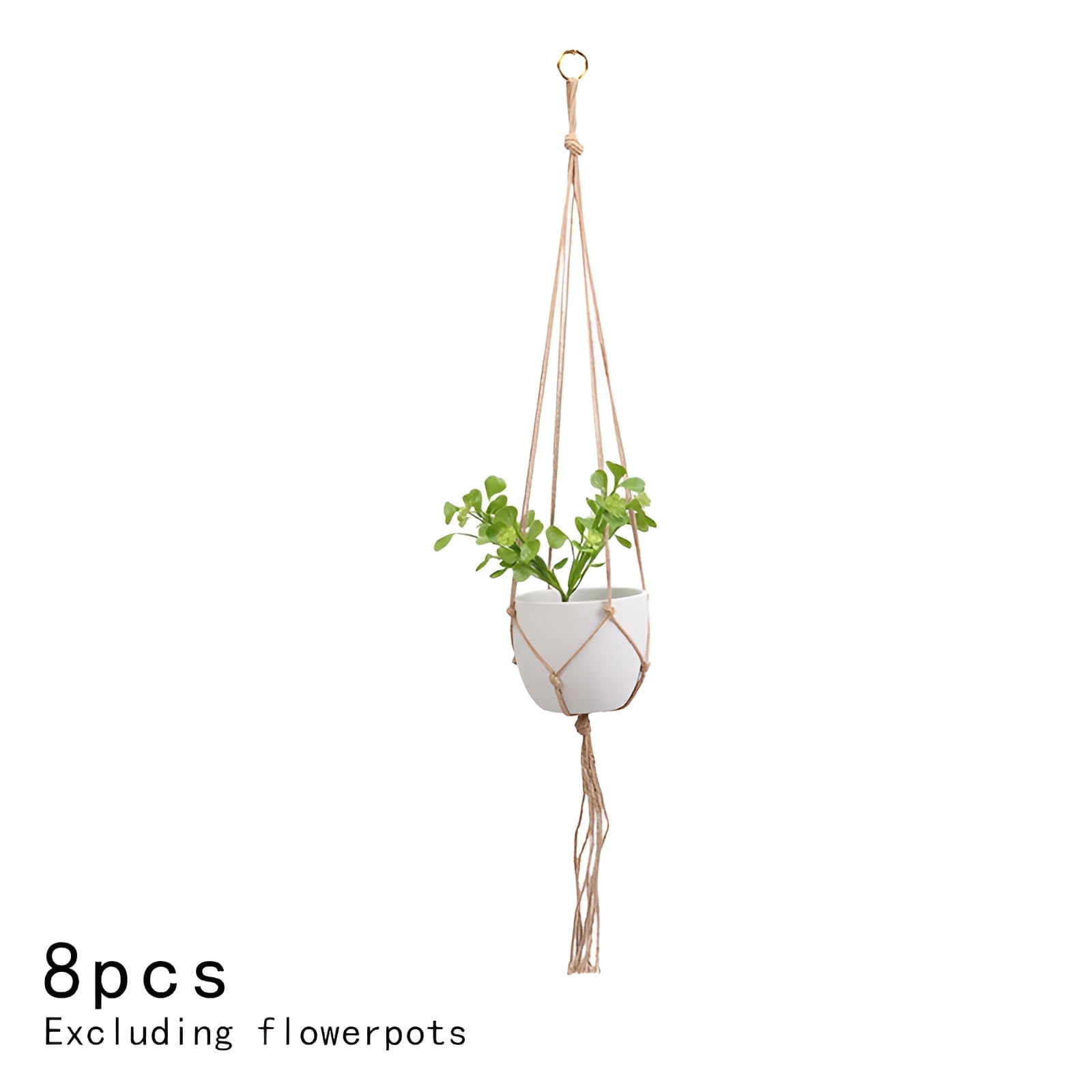 ACDANC 8Pcs Plant Hanger Indoor,Handwoven Cotton and Hemp Rope Plant ...
