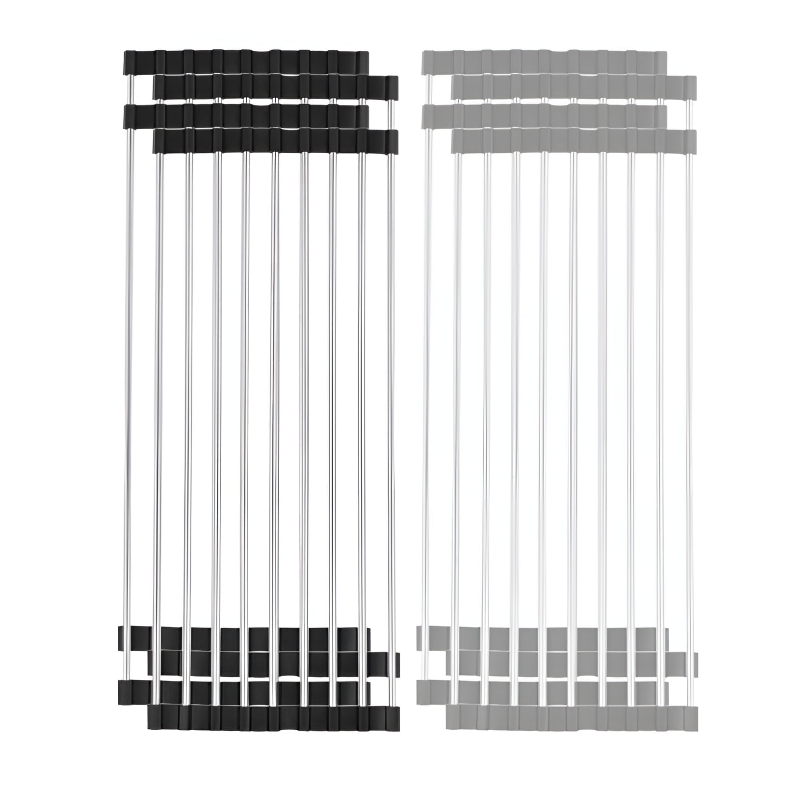 ACDANC 8Pcs Roll Up Dish Drying Rack,Anti-Slip Bottom Design Over the ...