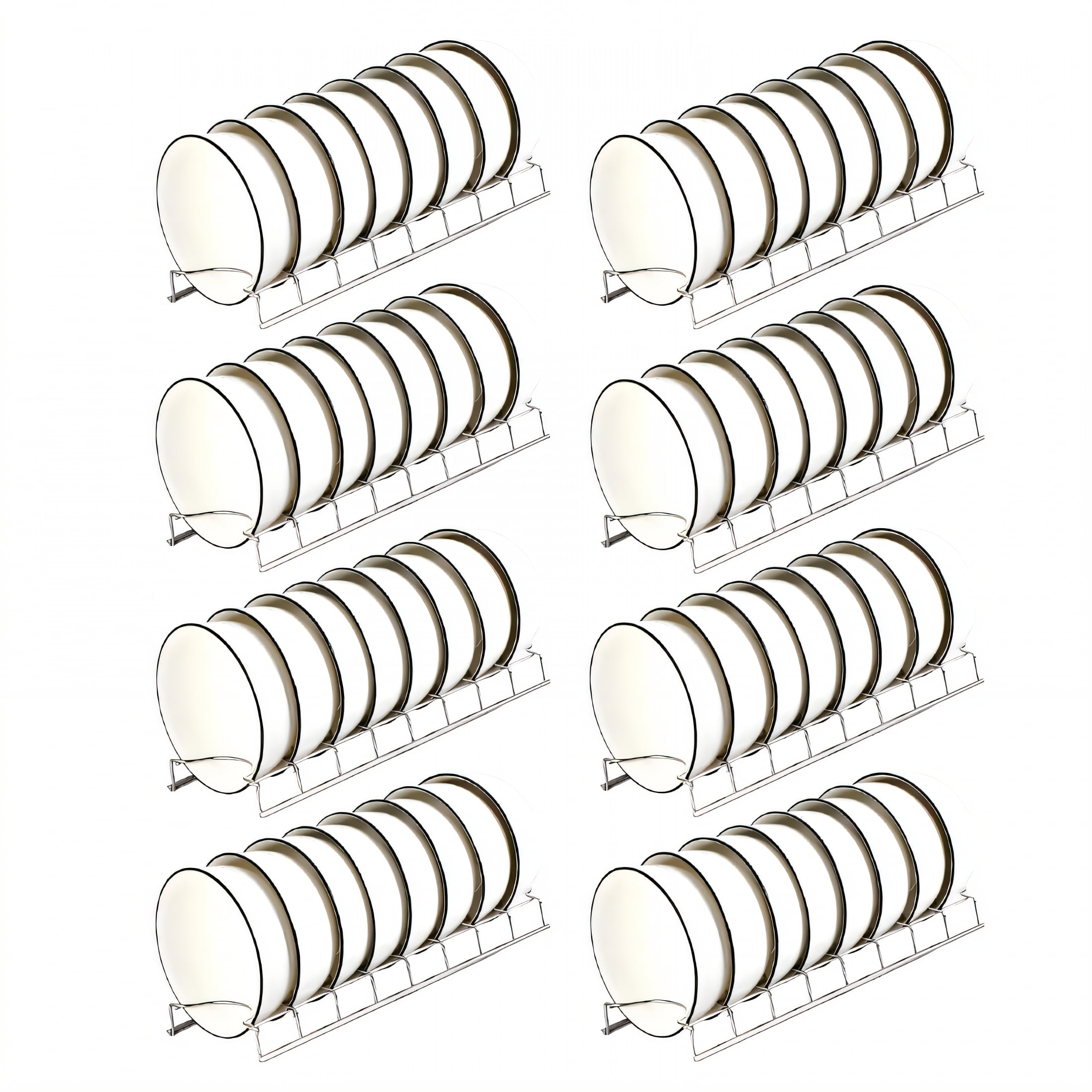 ACDANC 8Pcs Small Dish Drying Rack,1Layer in Sink Dish Drying Rack,Dish ...