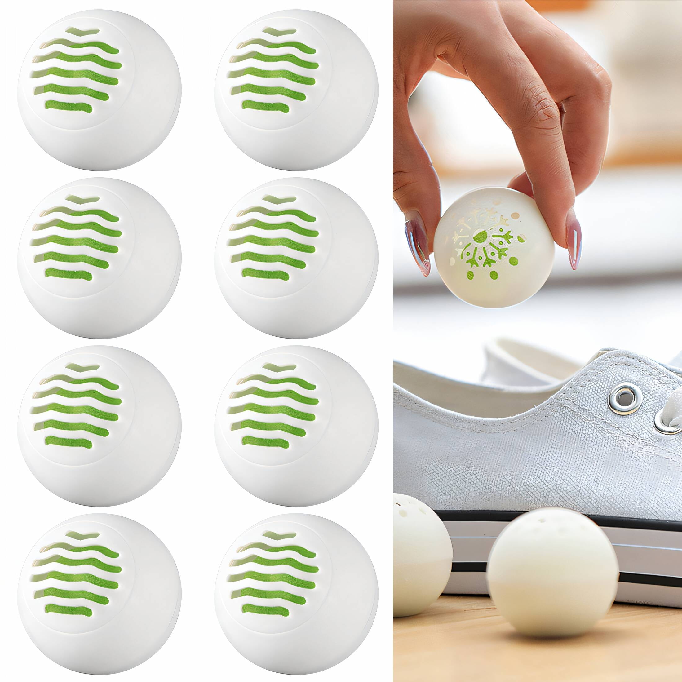 ACDANC 8Pcs Sneaker Balls,Strong Odor Shoe Deodorizer,Removal Shoe ...