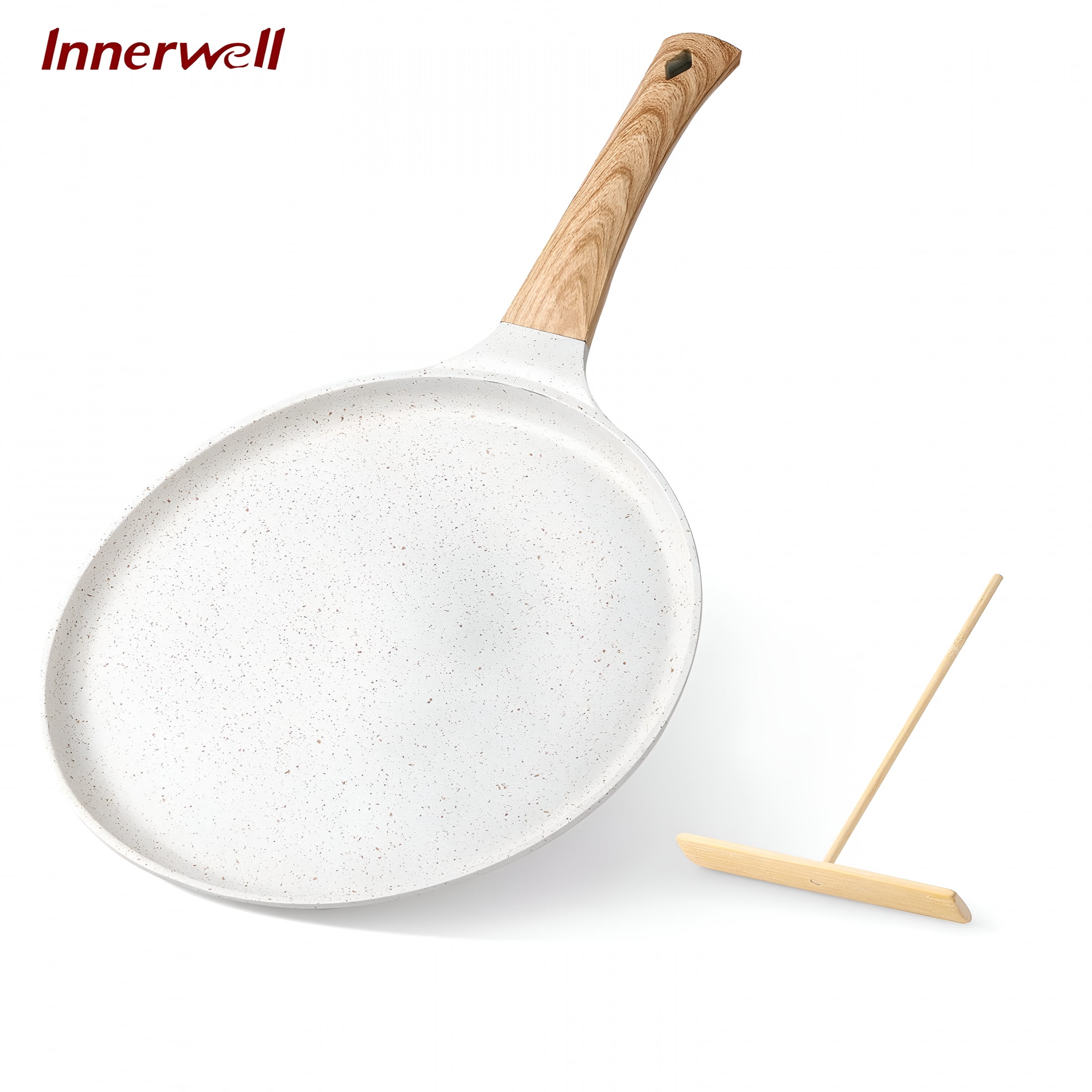 ACDANC 9.5Inch Nonstick Crepe Pan,Tawa Pan for Roti Indian,Honeycomb ...