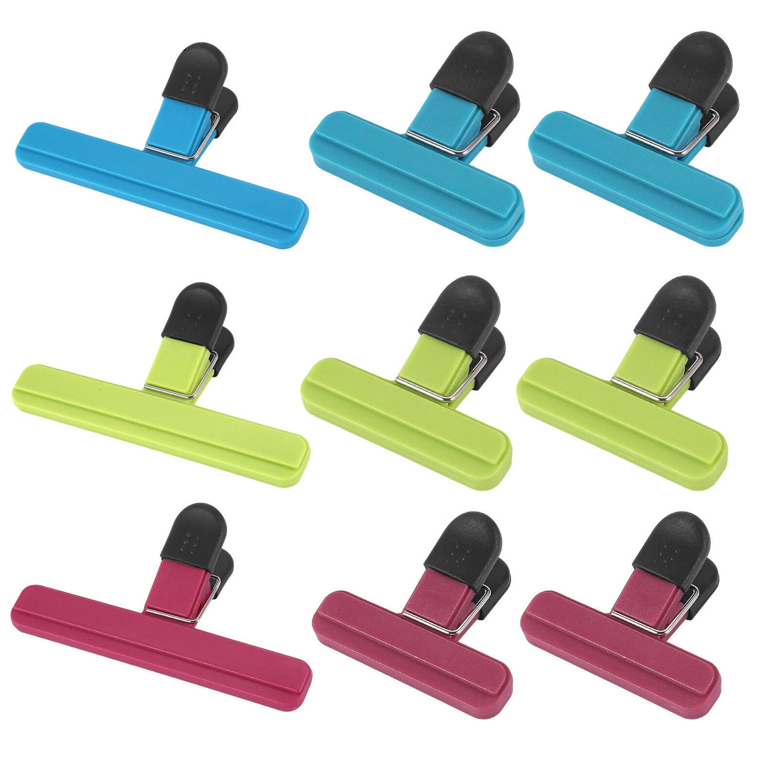 ACDANC 9 Pcs Chip Clips,Sturdy ABS+Rubber Binder Clips,Tight Clip Mouth ...