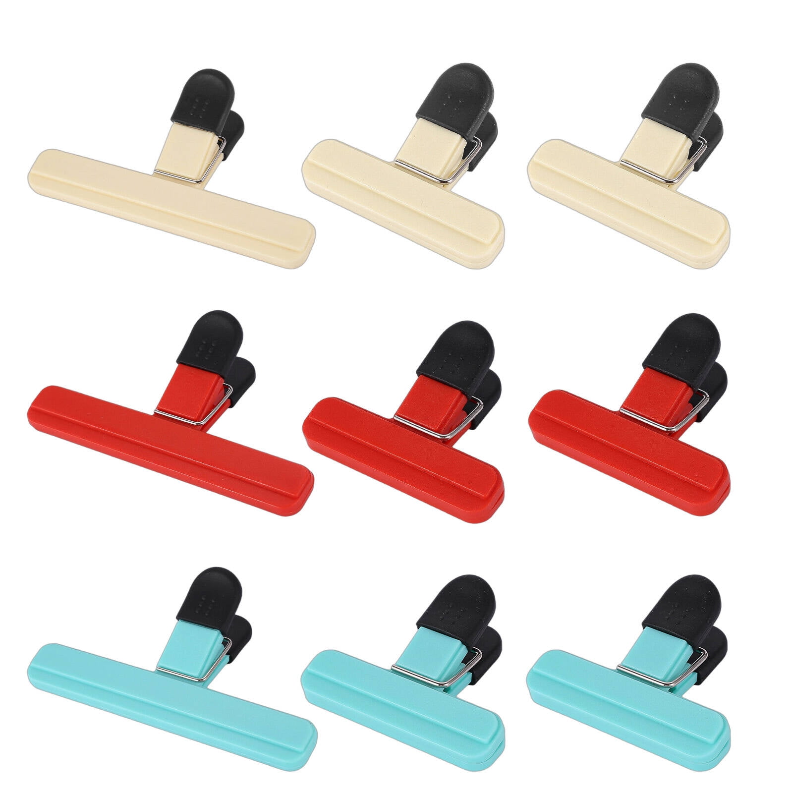 ACDANC 9 Pcs Chip Clips,Sturdy ABS+Rubber Binder Clips,Tight Clip Mouth ...