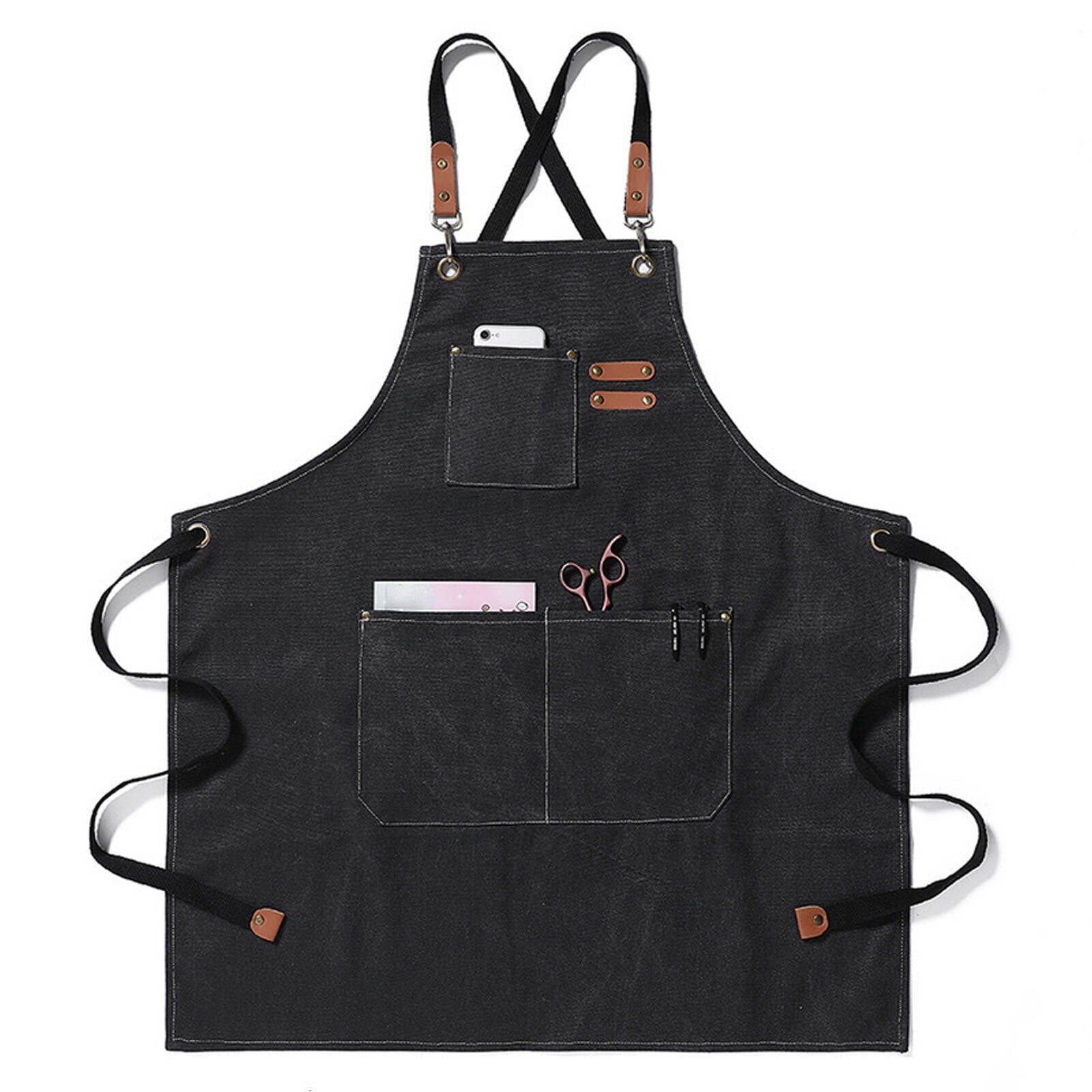 ACDANC Apron,Pure Cotton Canvas Fabric Aprons for Women with Pockets ...