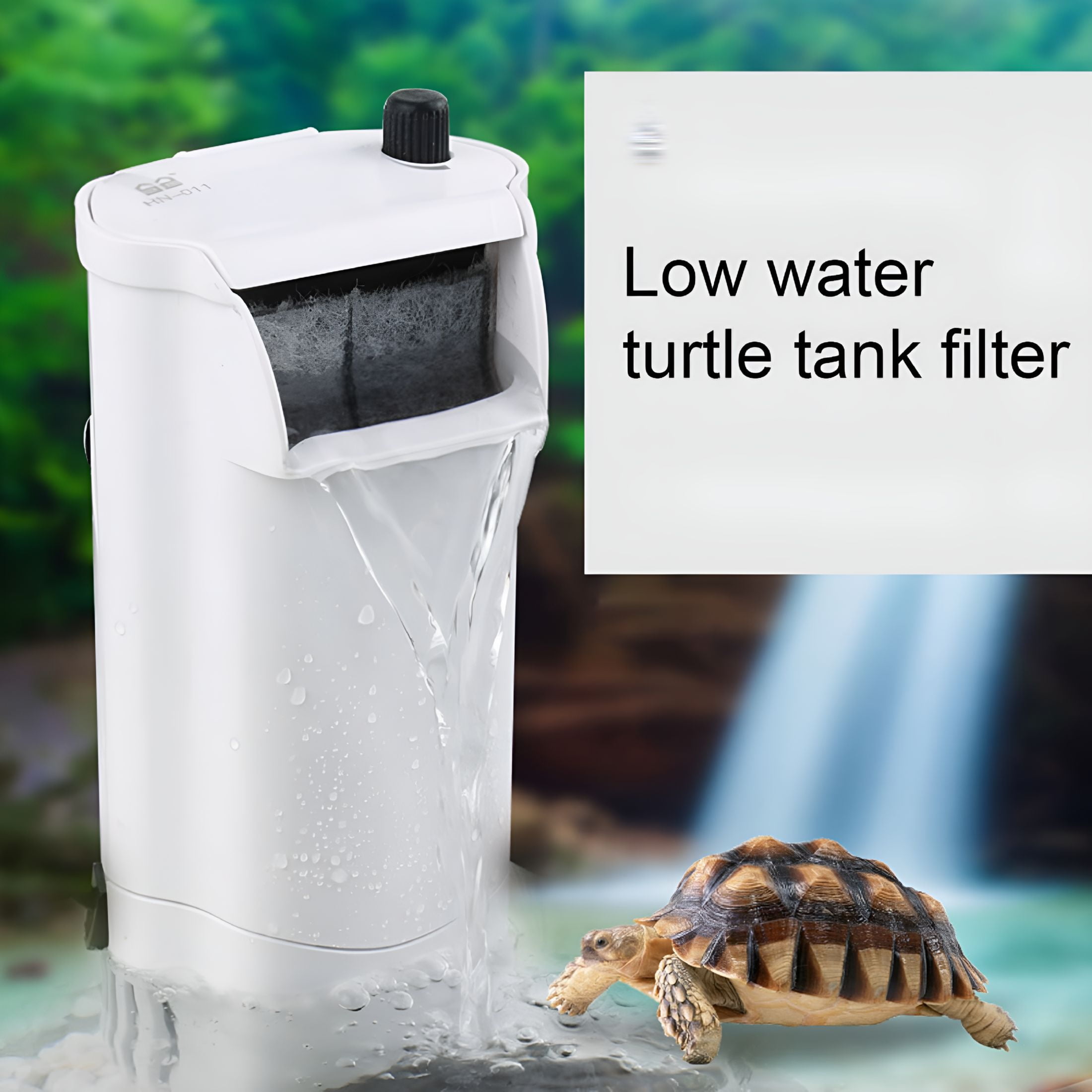 ACDANC Aquarium Turtle Tank Filter, Low Level Waterfall Filter with ...