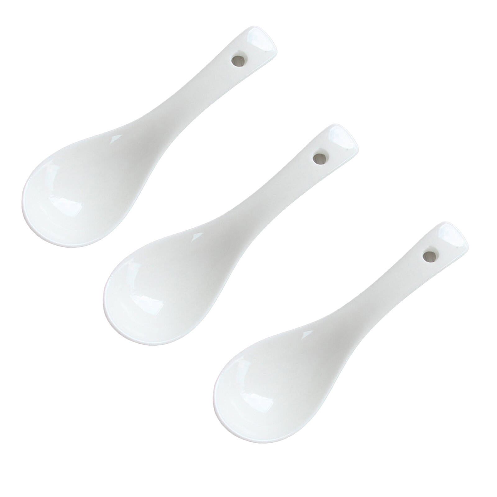 ACDANC Asian Soup Spoon Lead-Free Bone China Soup Spoon Smooth Ceramic ...