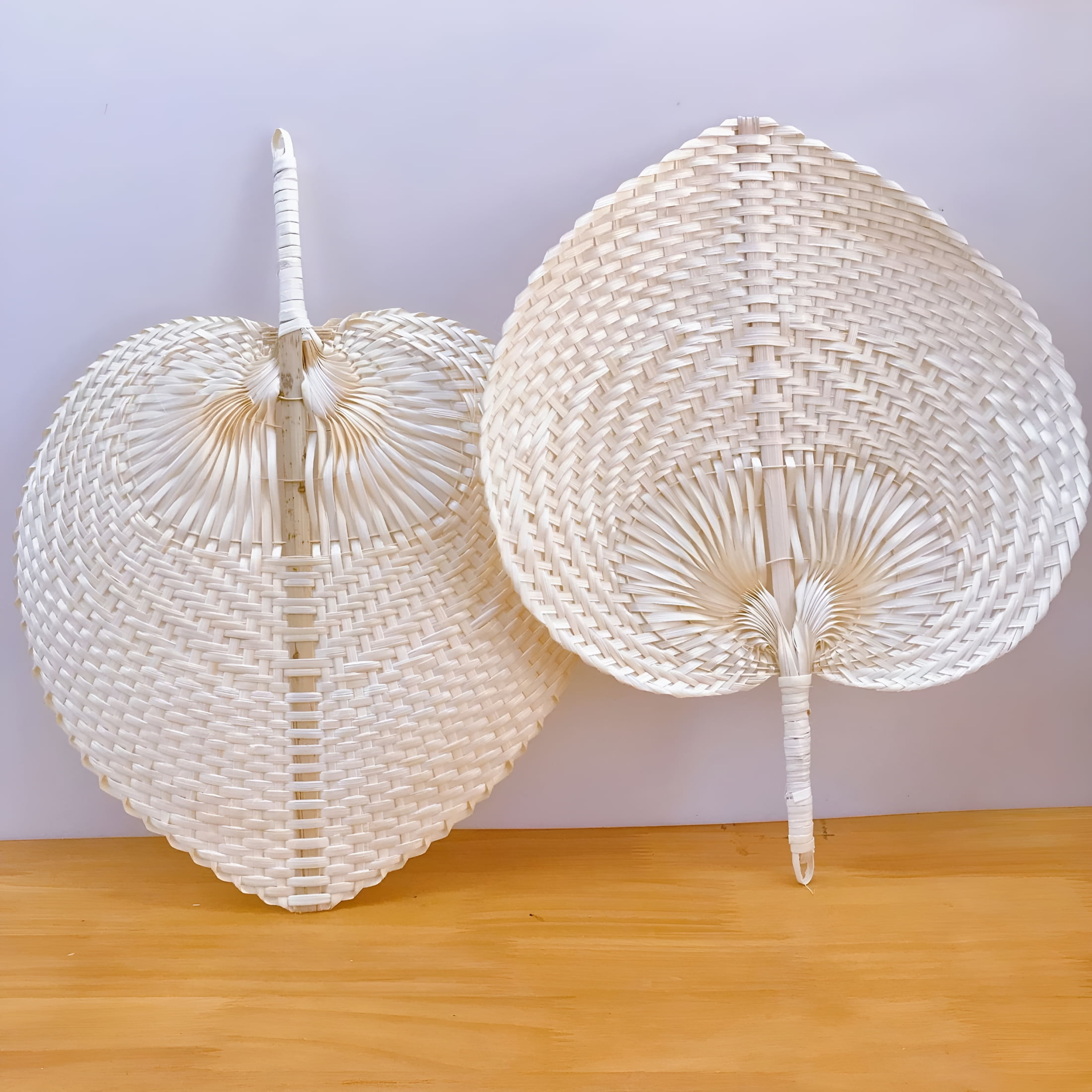 ACDANC Bamboo Hand Fans Natural Handmade Weaving Fans Lightweight Palm ...