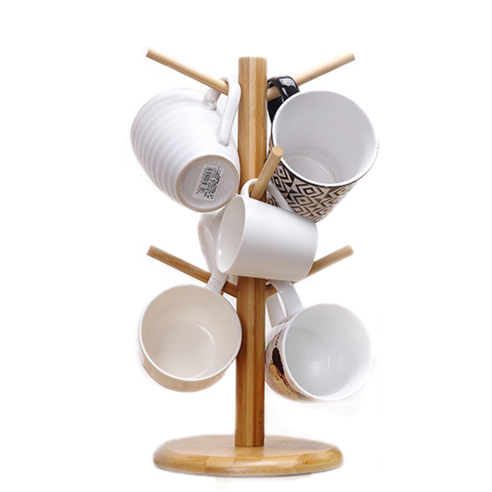ACDANC Bamboo Mug Holder,3-Tier Coffee Mug Holder for Kitchen,Space ...