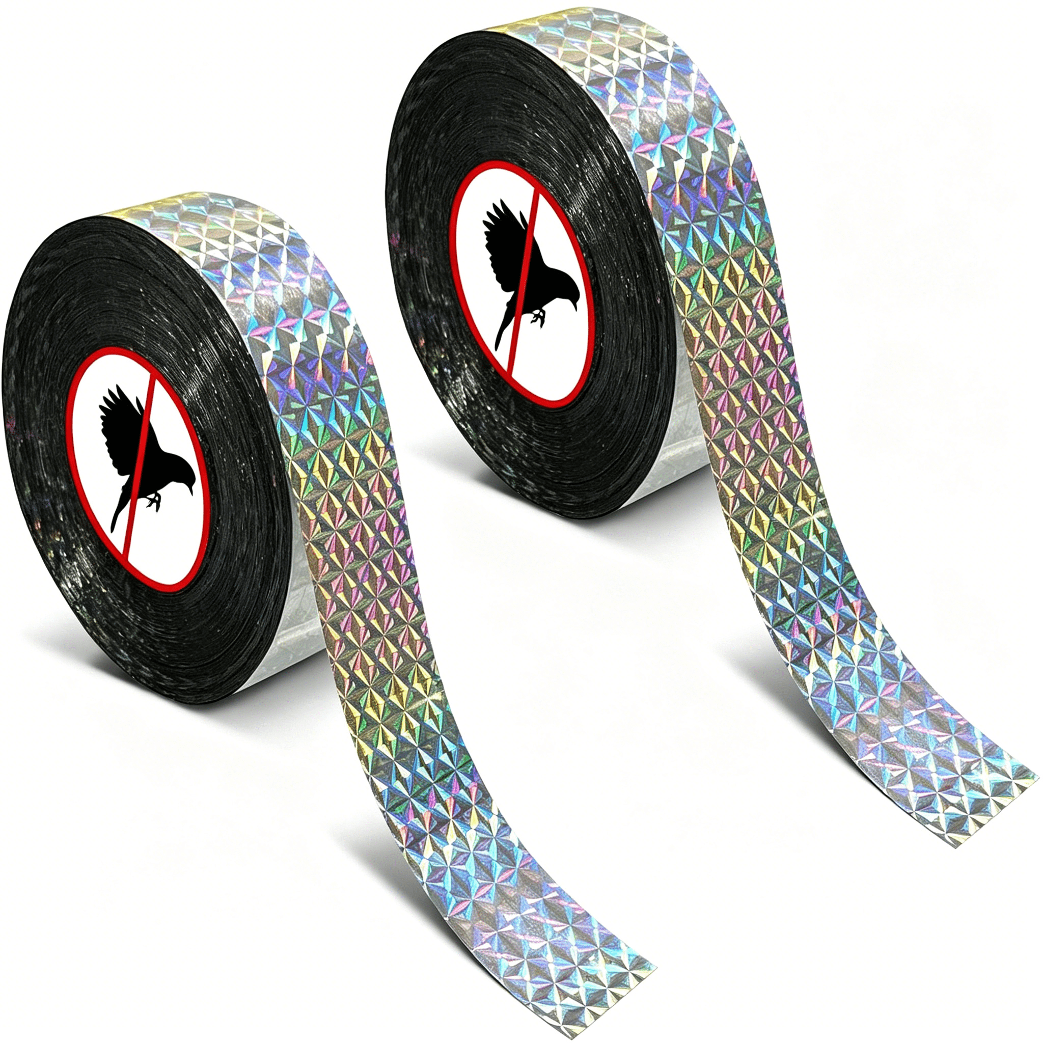 ACDANC Bird Scare Tape 2 X 500Ft Reflective Flash Tape for Birds ...