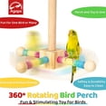 ACDANC Bird Toy, Parrot 360° Interactive Rotating Perch, Bird Cage ...
