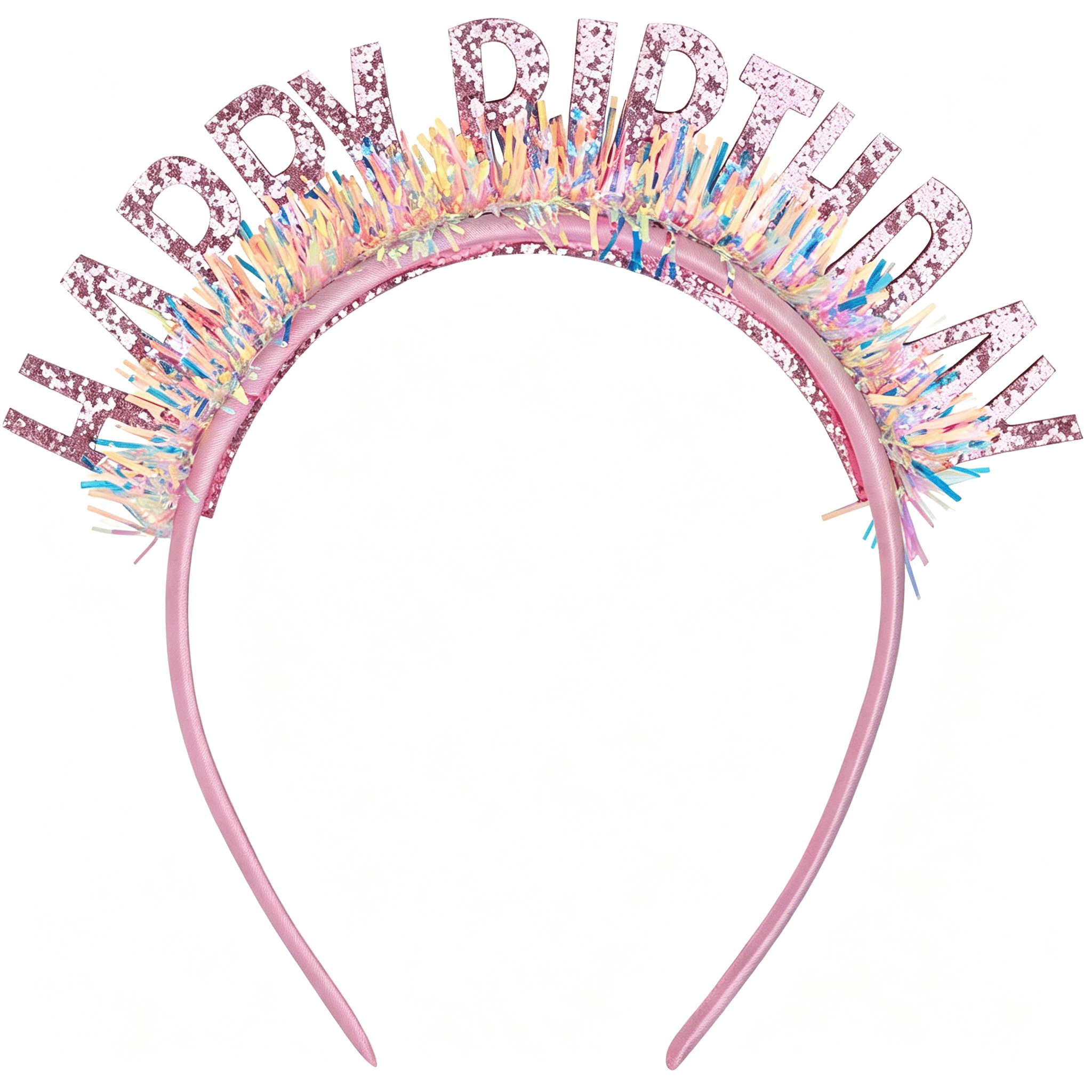 ACDANC Birthday Tiara,Pink Glitter Letter Headband for Women&Girls,One ...