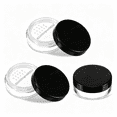 ACDANC Black Plastic Refillable Loose Powder Containers Empty Travel ...