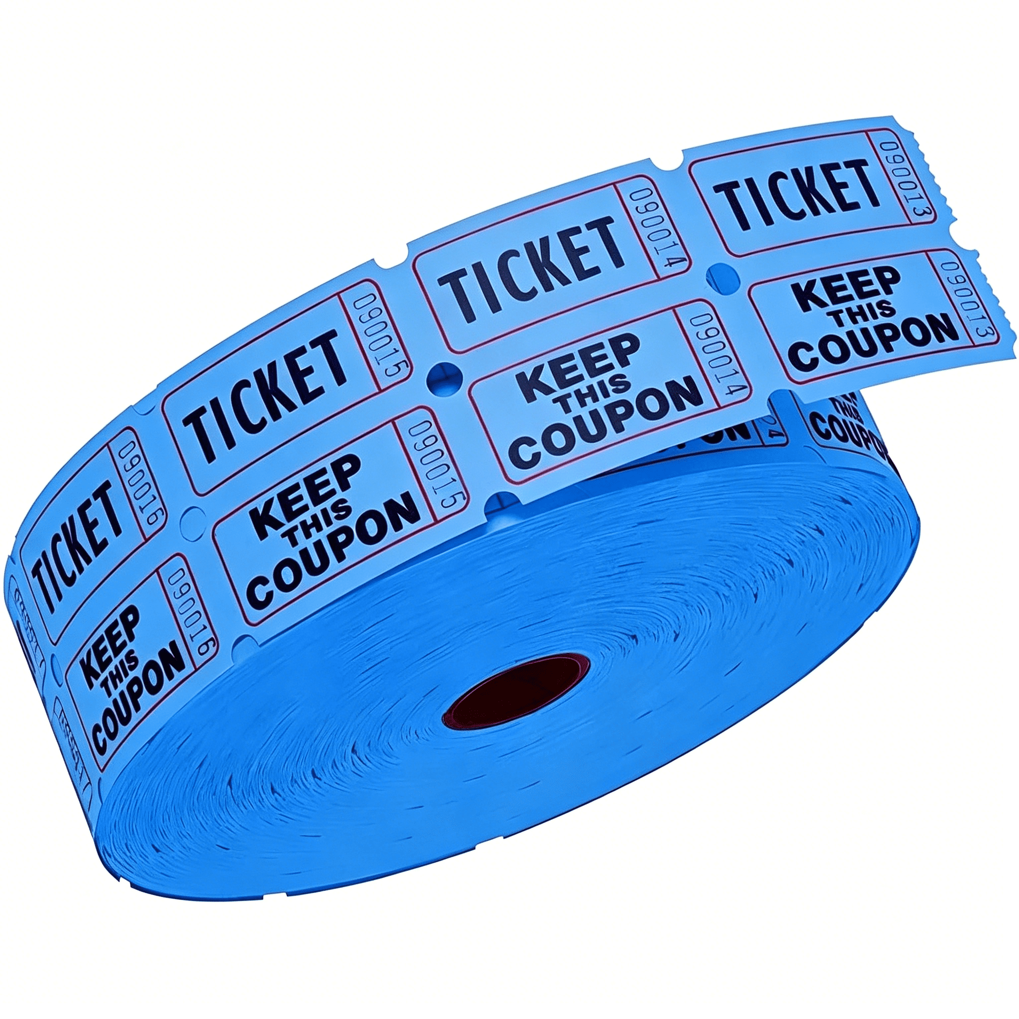 ACDANC Blue 50/50 Double Raffle Tickets Roll-500 Pairs (1000 Pcs ...