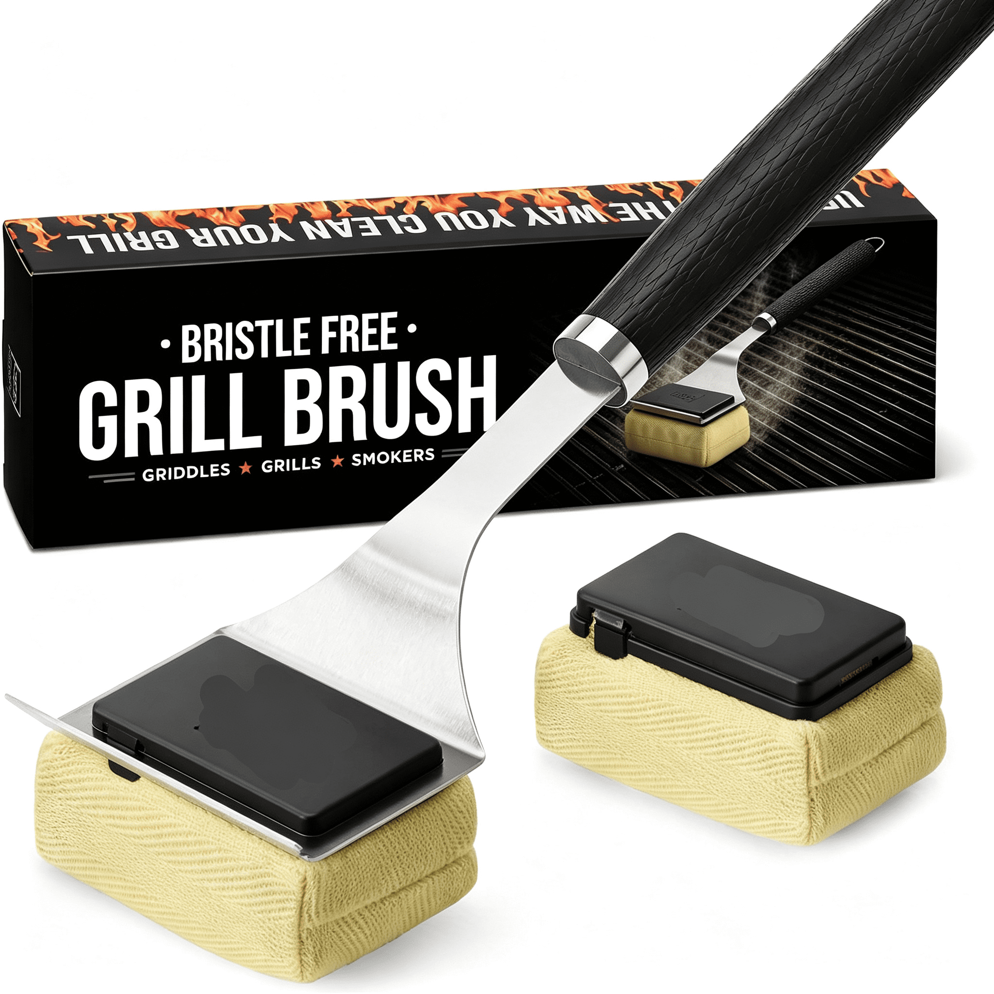ACDANC Bristle-Free Grill Brush and Scraper, Safe Bbq Grill Cleaner for ...