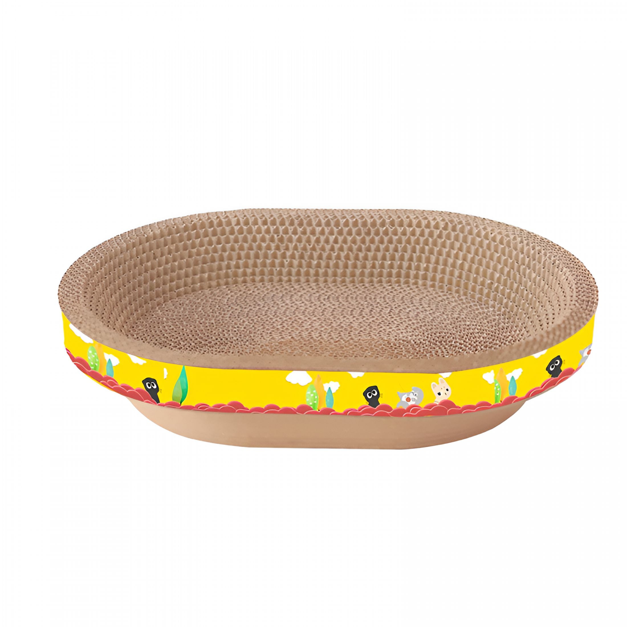 ACDANC Cat Scratching Pads Ergonomic Curved Shape Corrugated Paper with ...