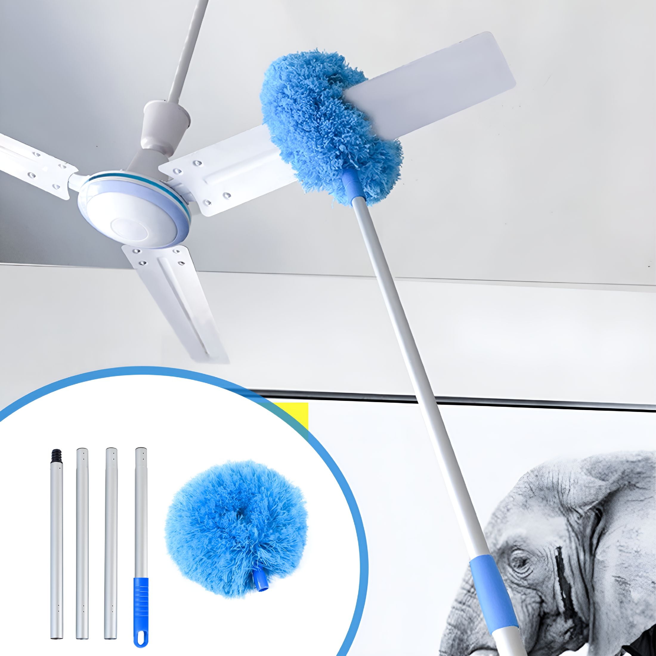 ACDANC Ceiling Fan Blade Cleaner Duster,Removable Duster with Extension ...