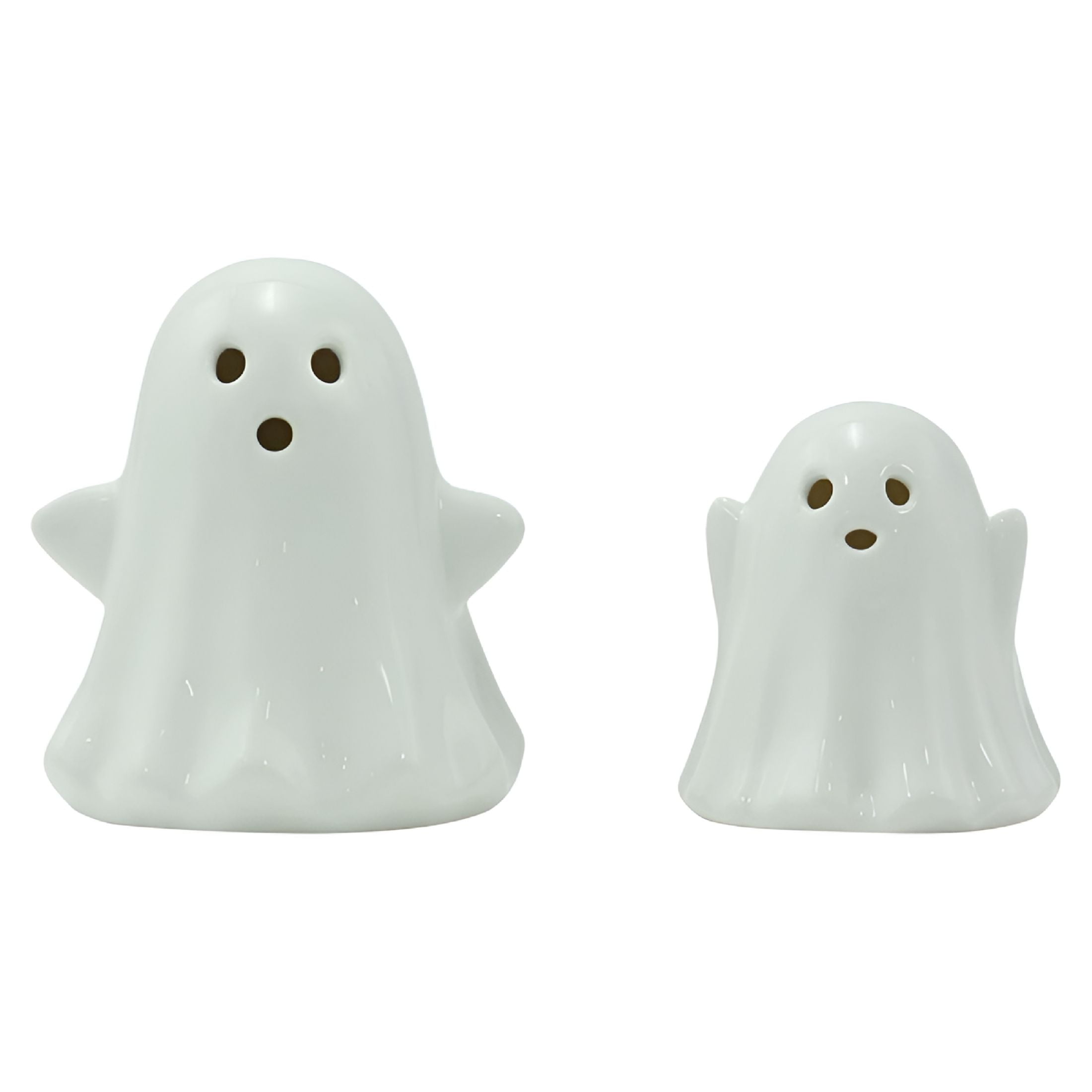 ACDANC Ceramic Ghost Salt and Pepper Shaker Set for Halloween Table ...