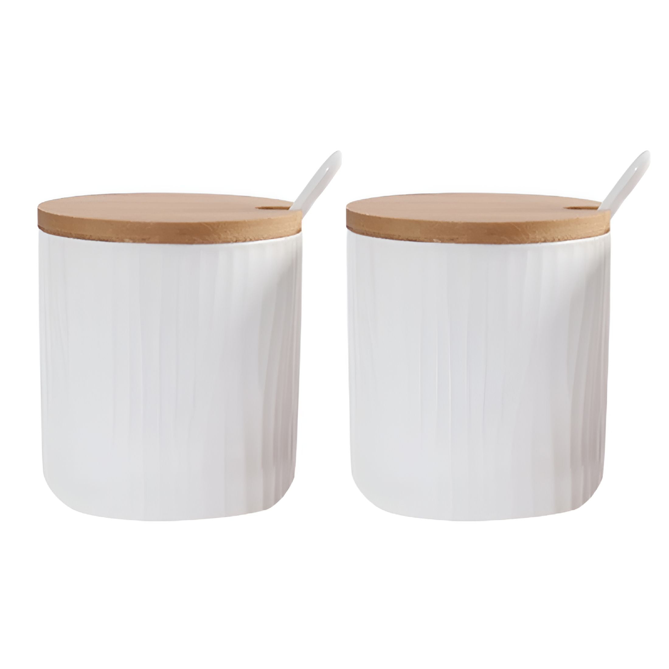 ACDANC Ceramic Sugar Bowl with Wooden Lid and Porcelain Spoon,Retro ...