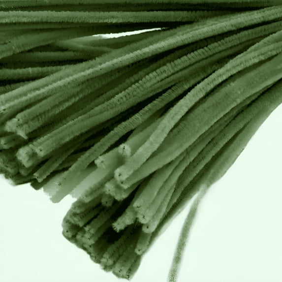 ACDANC Chenille Stems 12-Inch Olive Green 100Pcs,Craft Pipe Cleaners ...