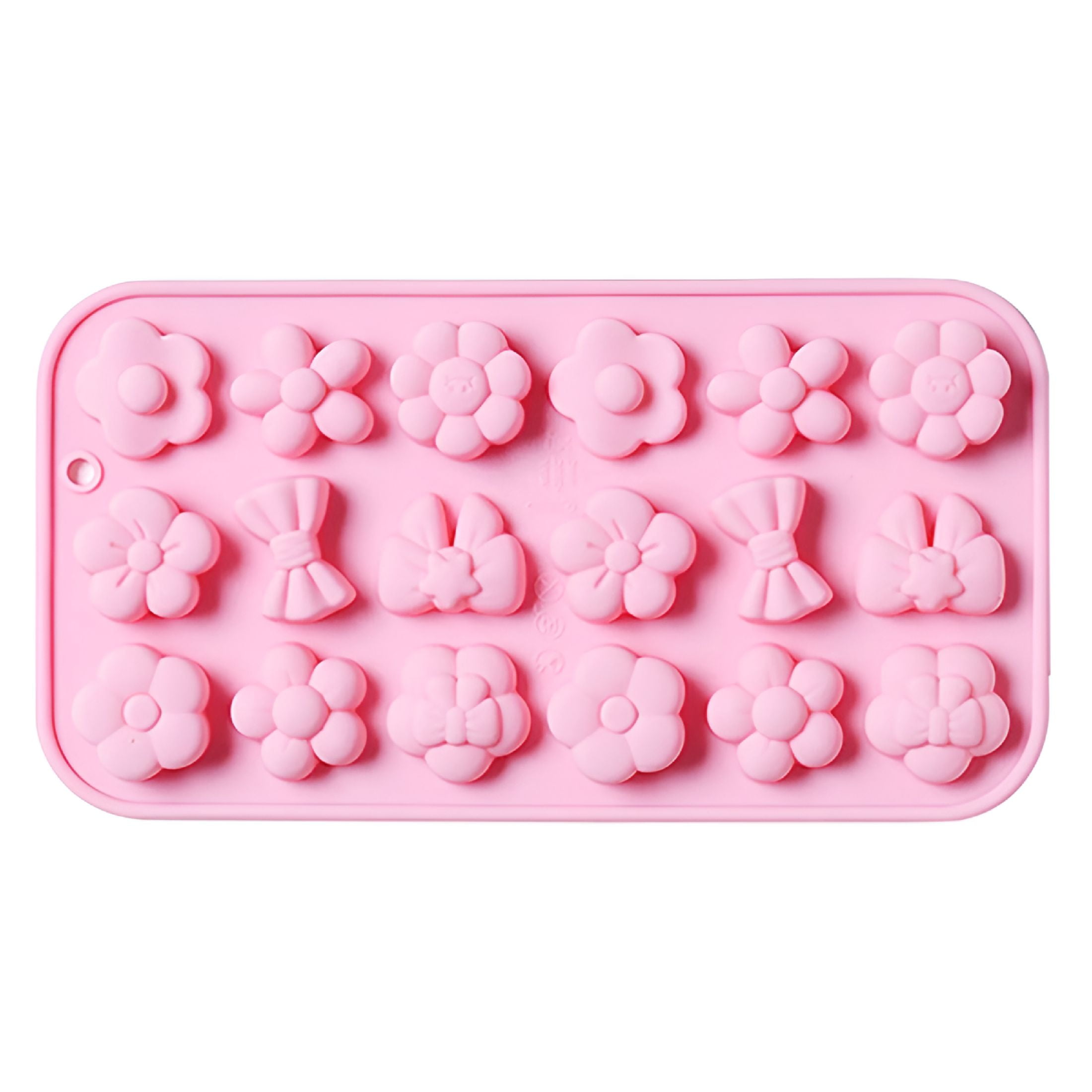 ACDANC Chocolate Mold Silicone,18Pcs Flower Silicone Small Flower ...