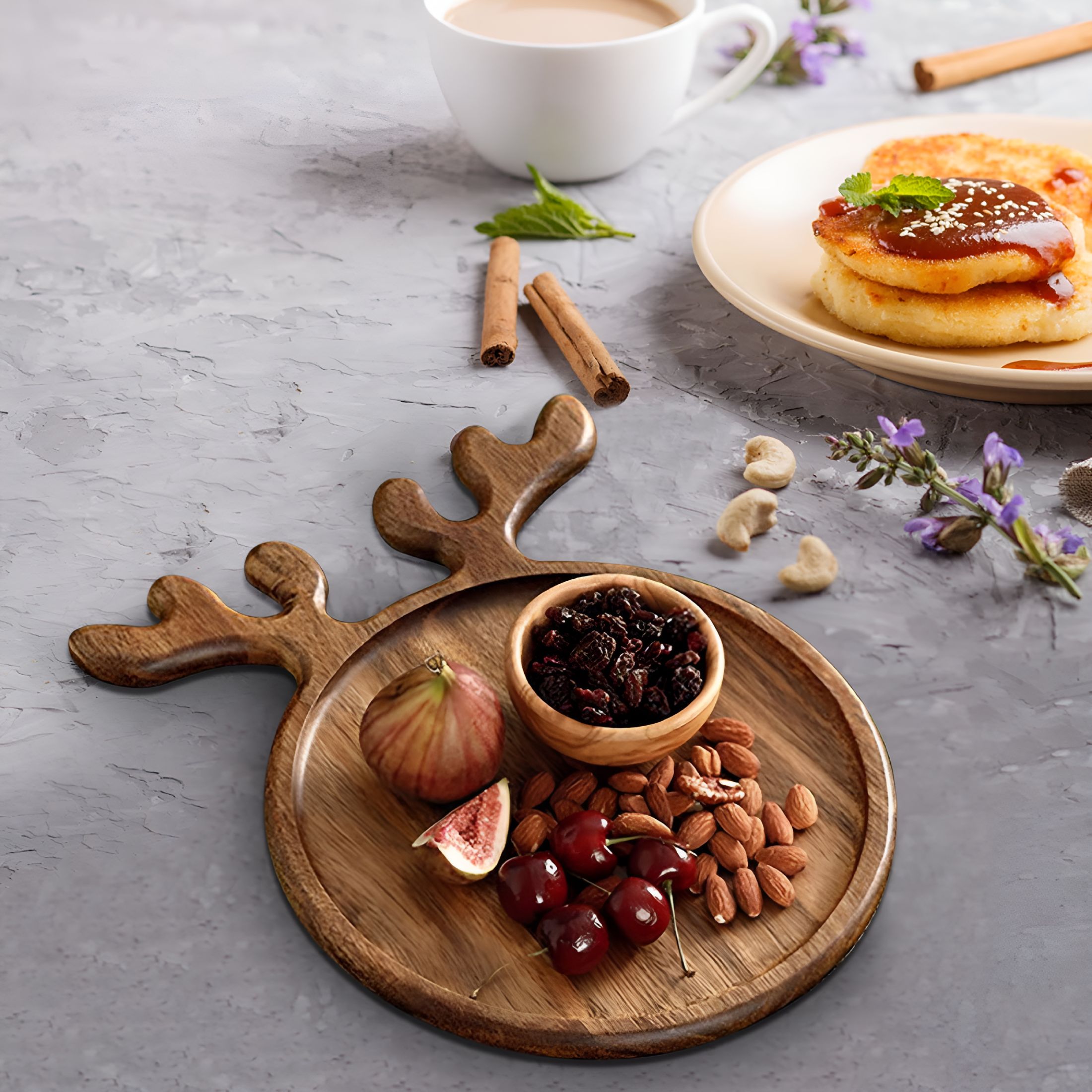 ACDANC Christmas Antler Dinner Tray Christmas Plates Thanksgiving ...