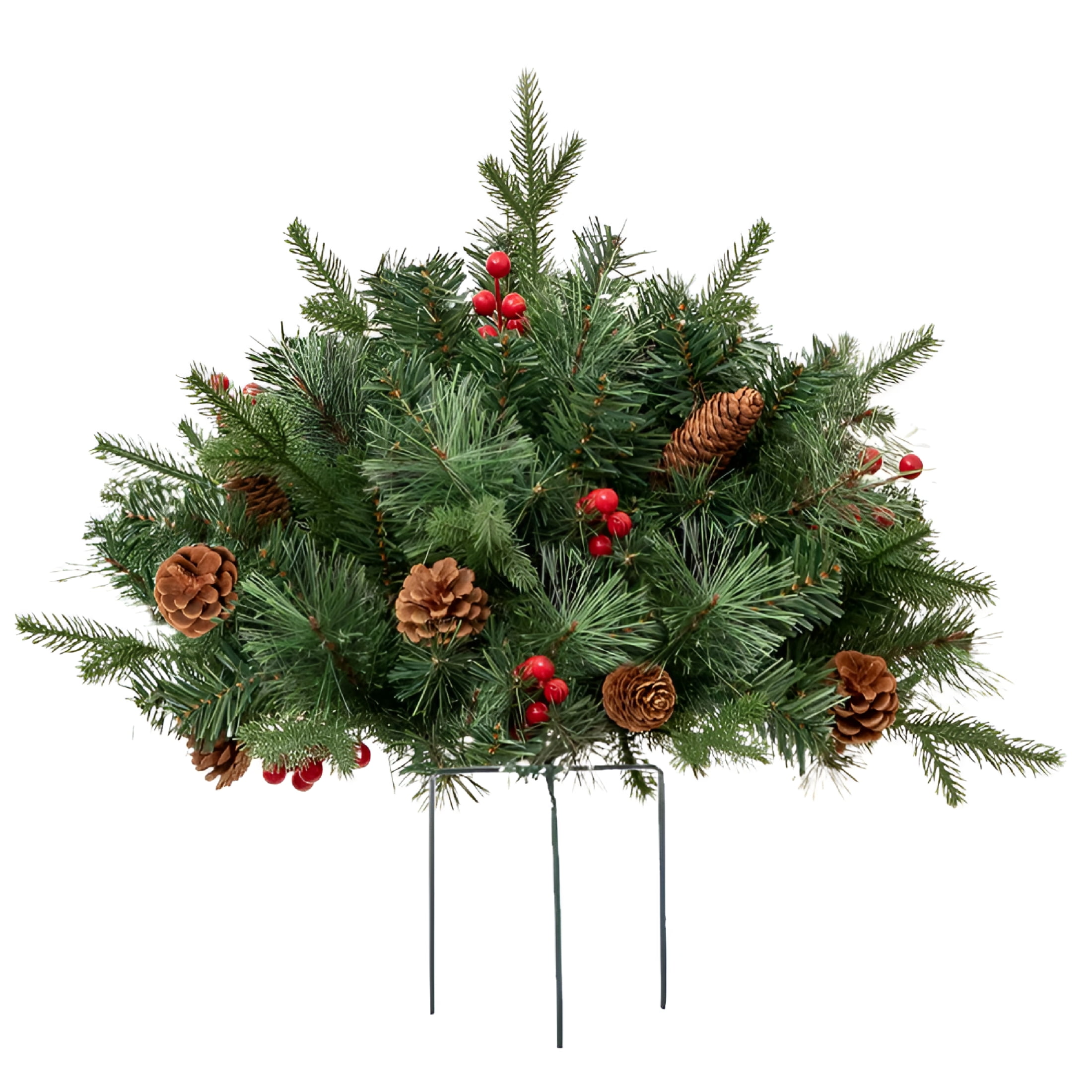 ACDANC Christmas Planter Filler with Led Lights,Artificial Pine Garland ...