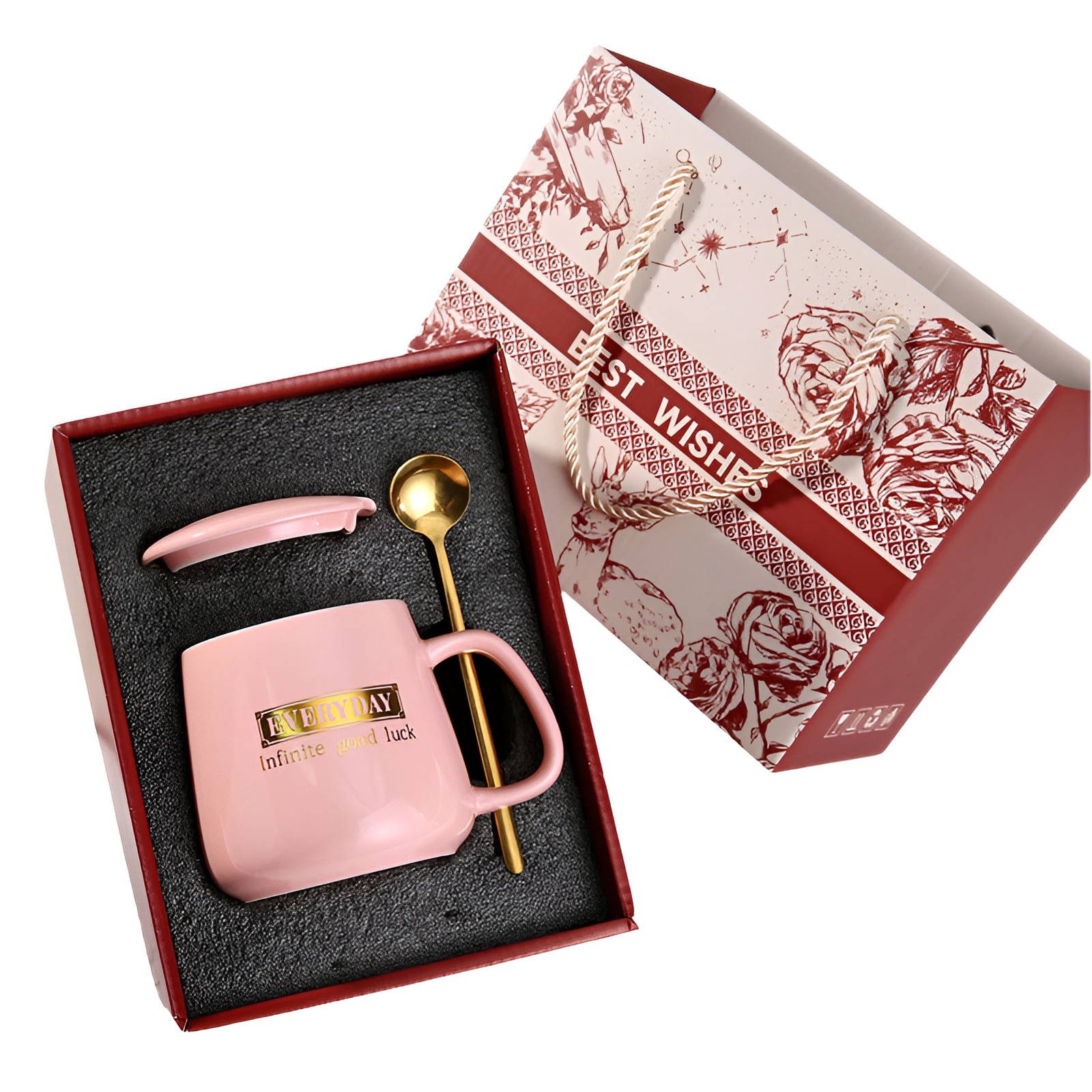 ACDANC Coffee Cups Ceramic,Gold Foil Decoration Ceramic Mug,Stable ...