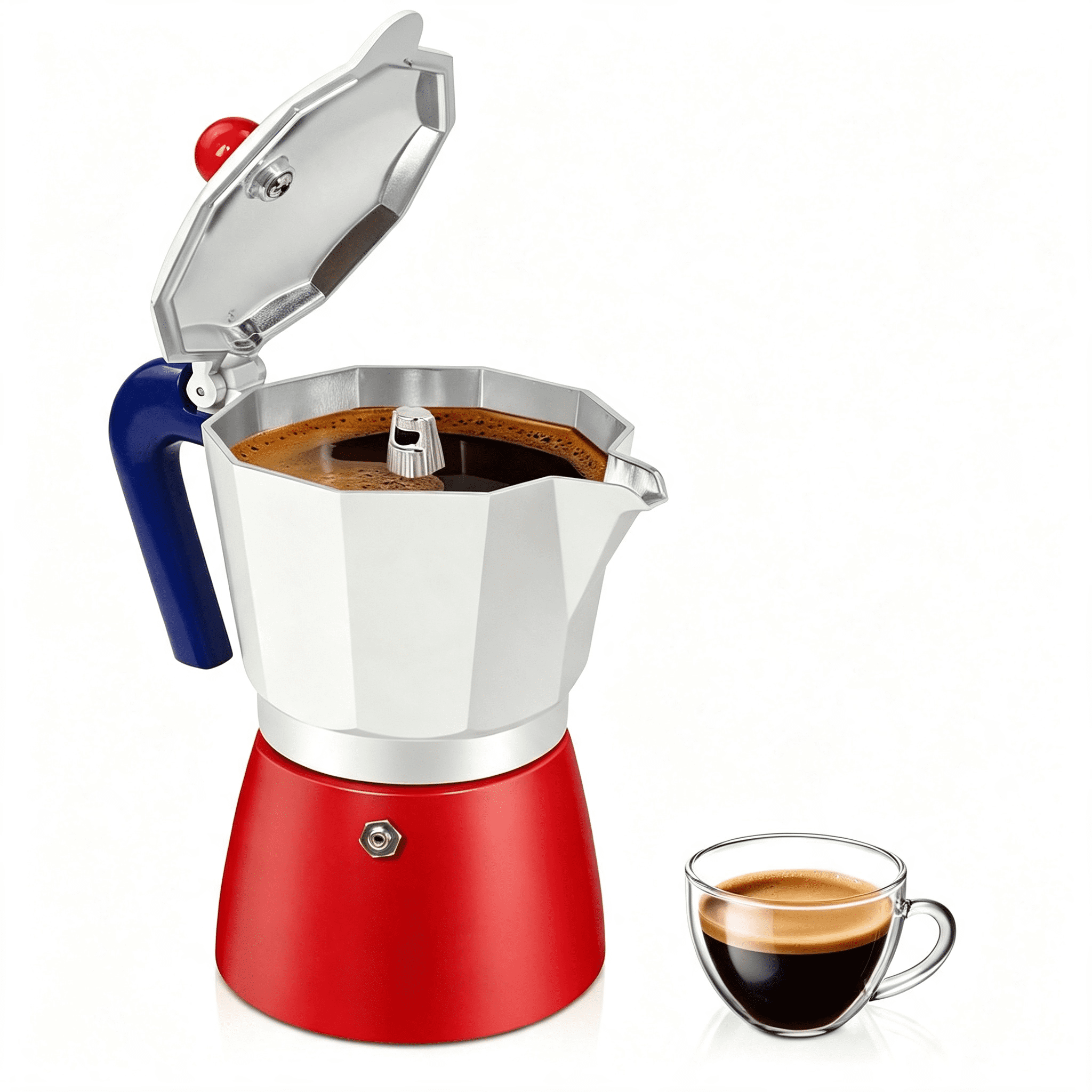 ACDANC Coffee Maker Stovetop Espresso Maker 3 Cup Aluminum Moka Pot ...